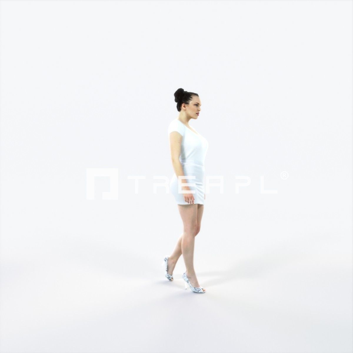 3D model Dream 10M walking Casual Woman VR / AR / low-poly | CGTrader