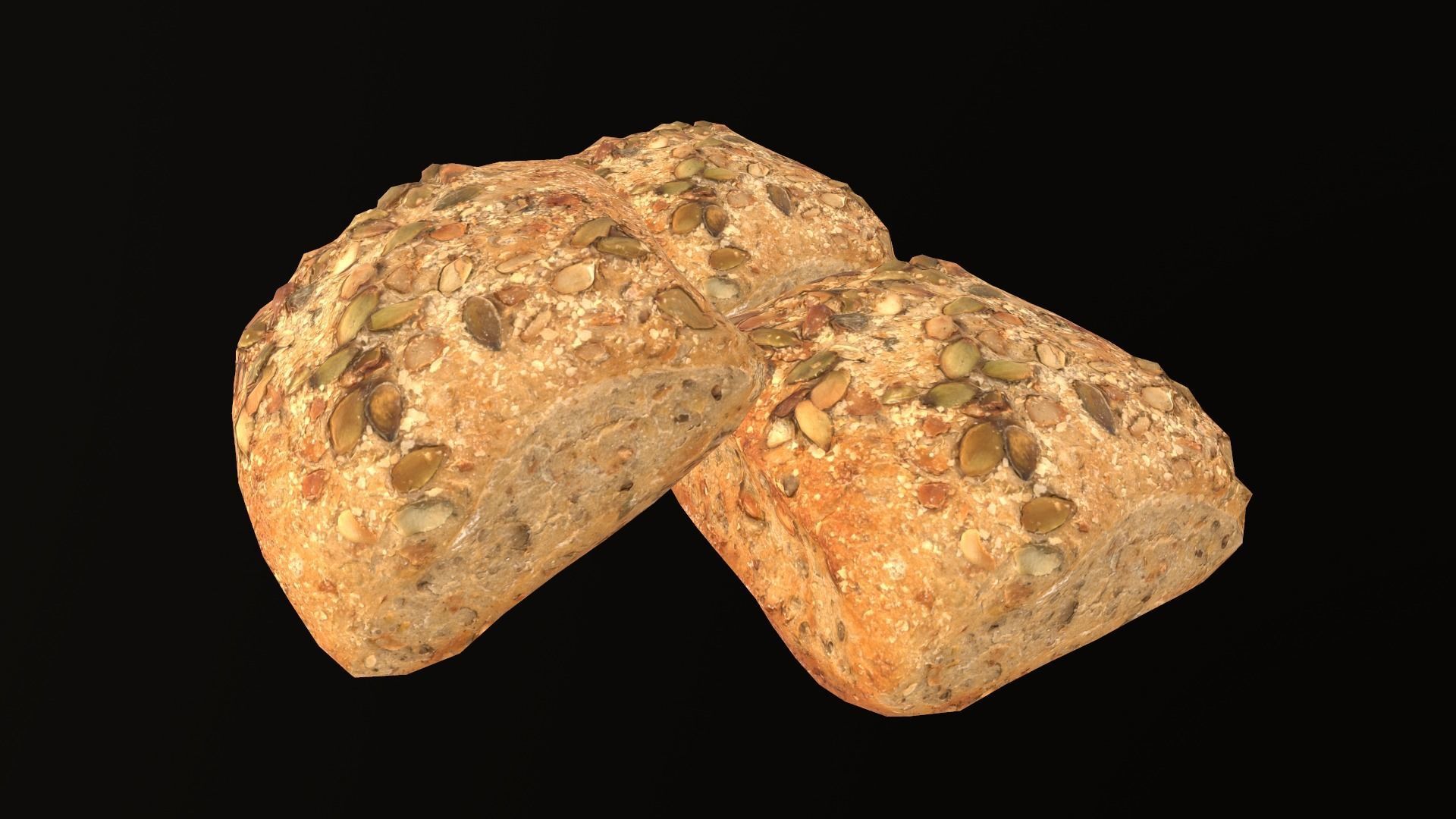 3D model Nutty Bread AR VR PBR Lowpoly with game ready 3d Model VR / AR / low-poly | CGTrader