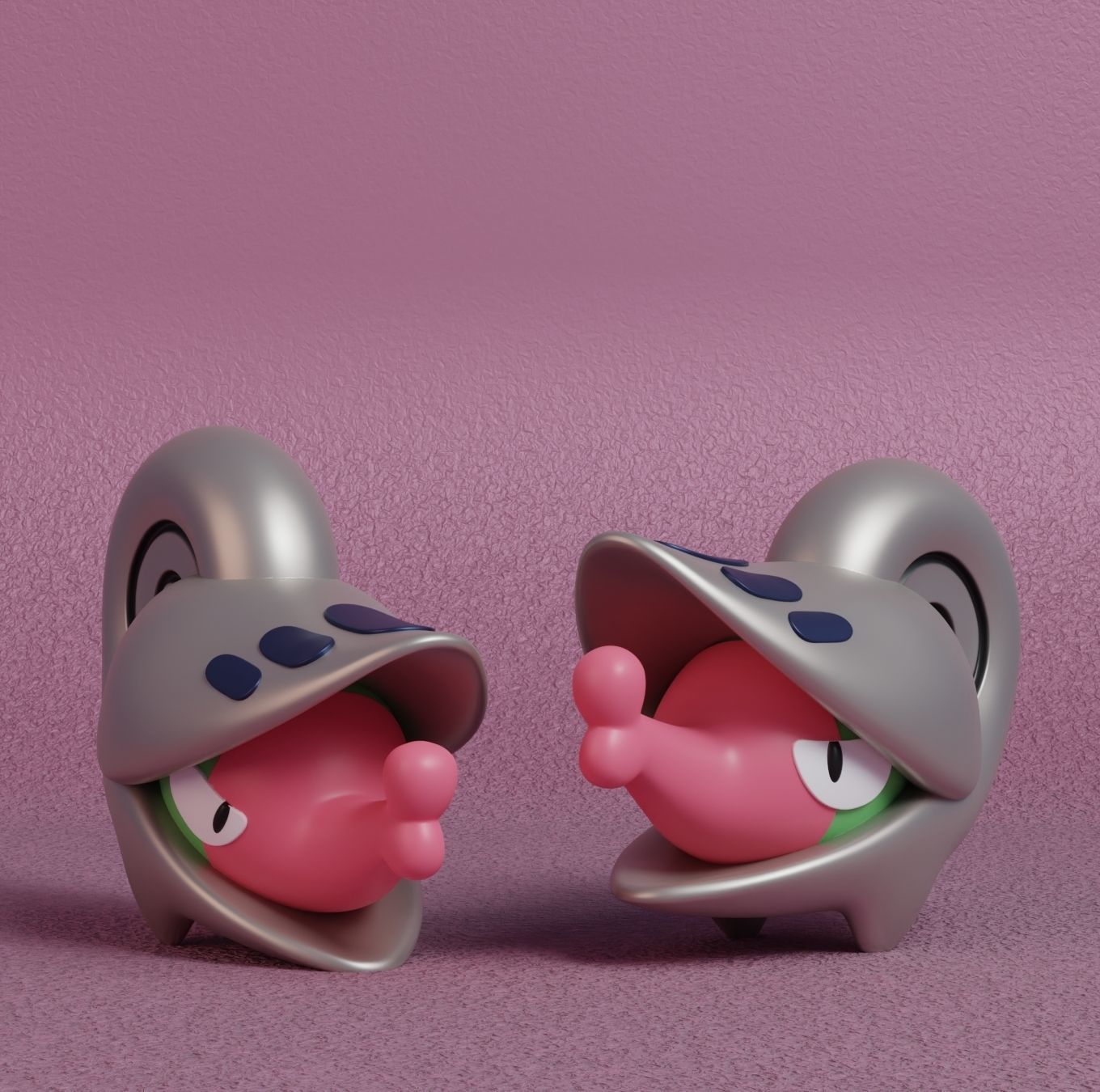 Pokemon - Shelmet with 2 poses 3D model 3D printable | CGTrader