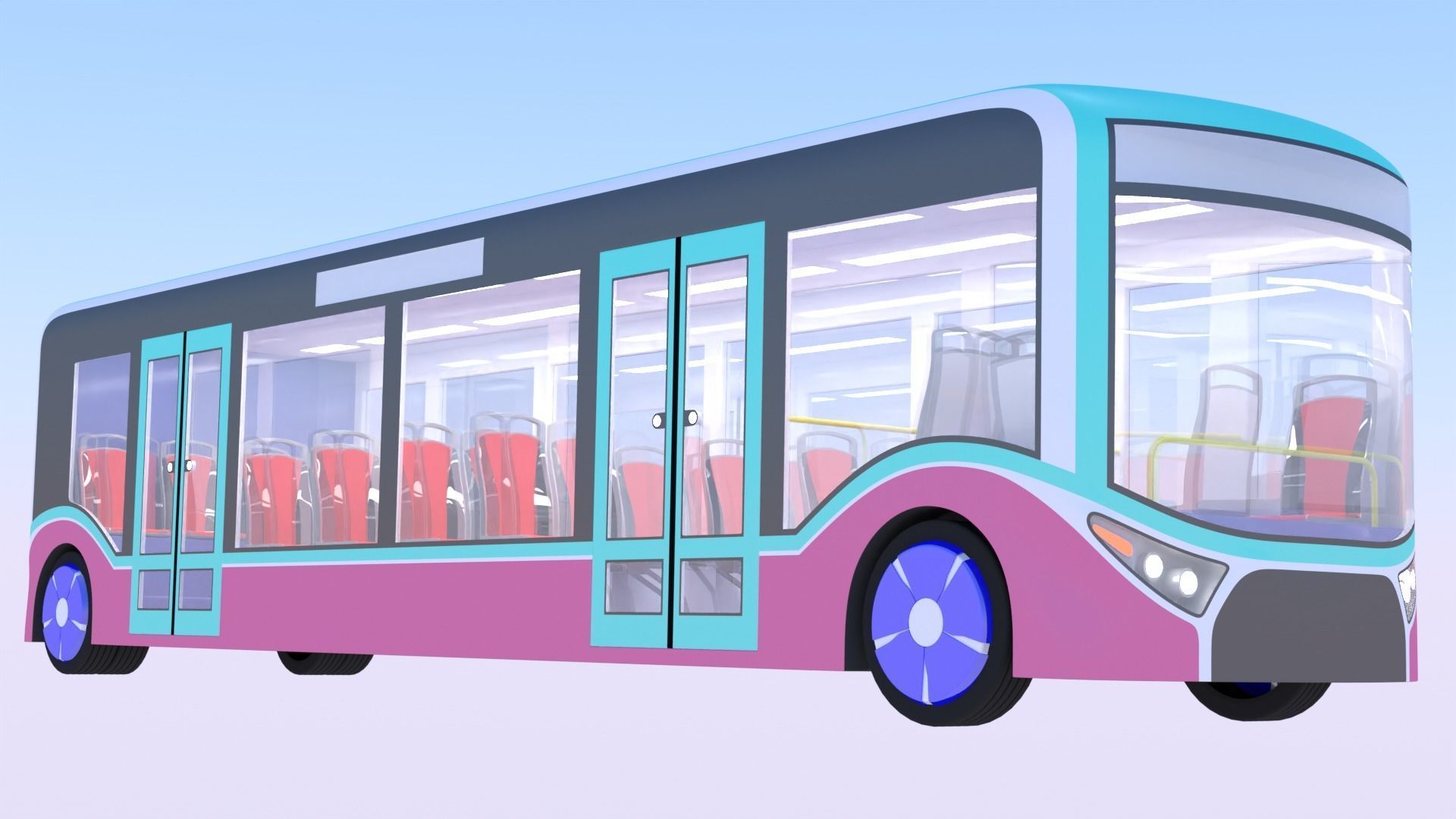 Autonomous city bus concept 2023 3D model | CGTrader