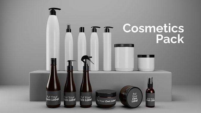 High Quality Cosmetics Bottles 3D model | CGTrader