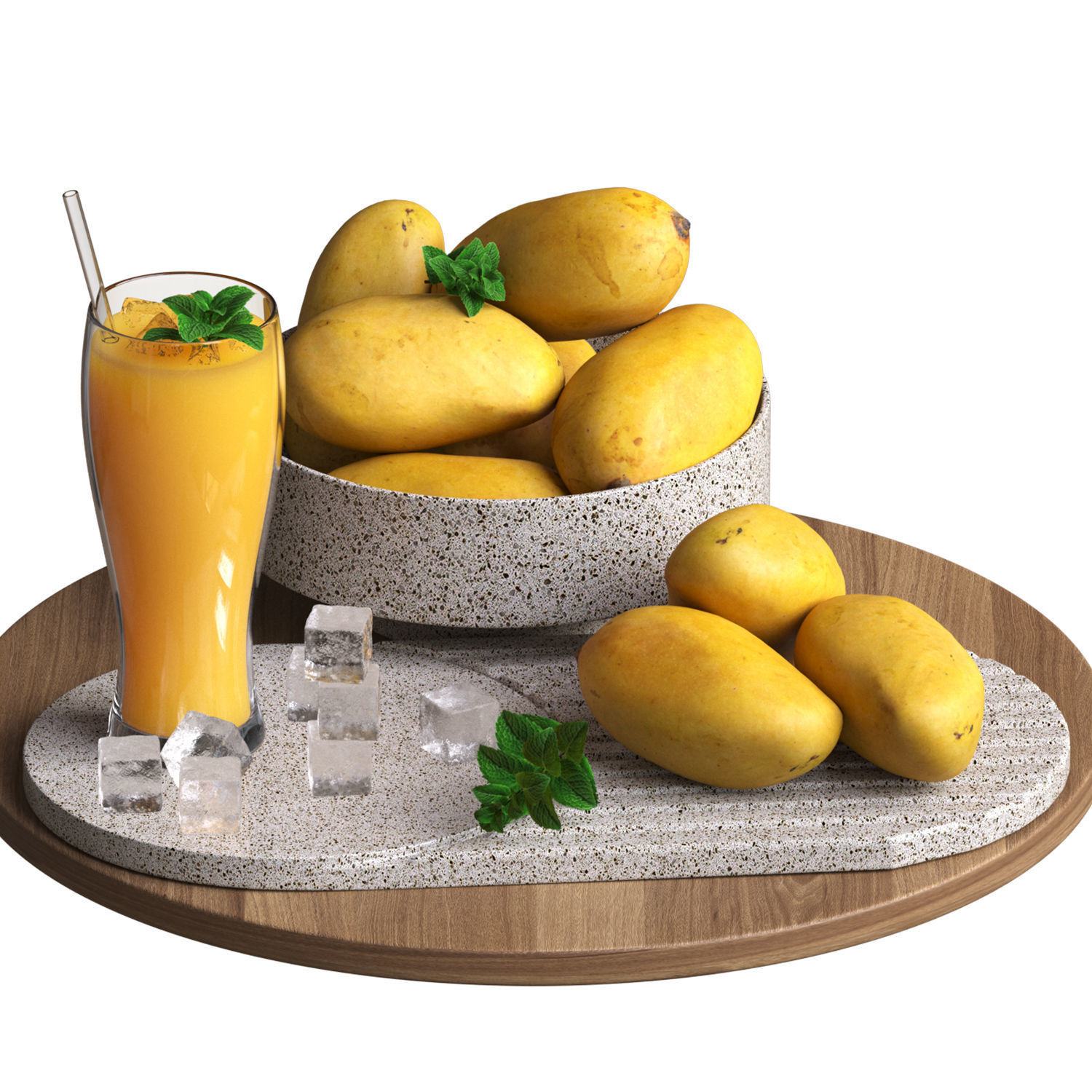 mango juice 3D model | CGTrader