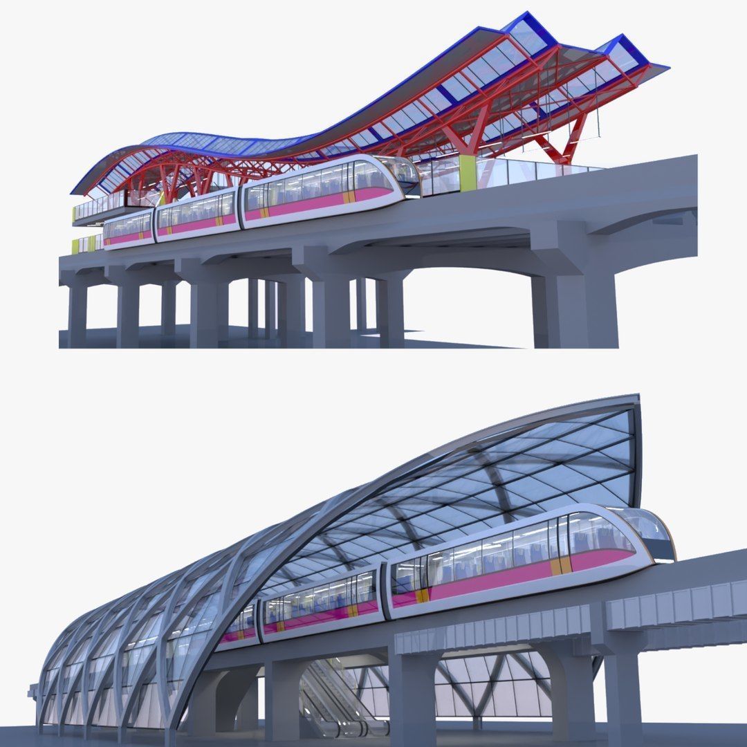 Monorail stations 2023 collection III | CGTrader