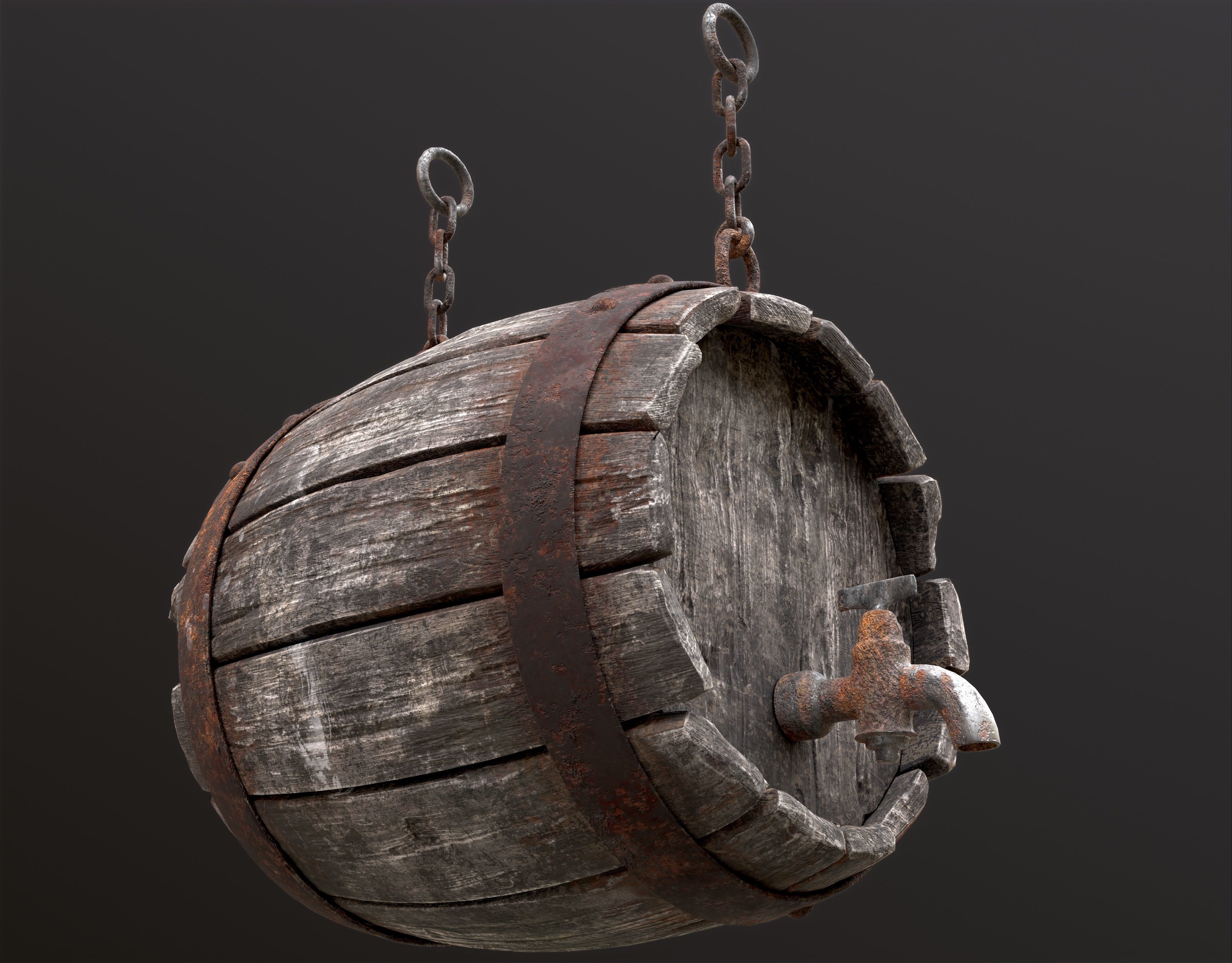 3D model Vintage Beer Barrel Sign VR / AR / low-poly | CGTrader