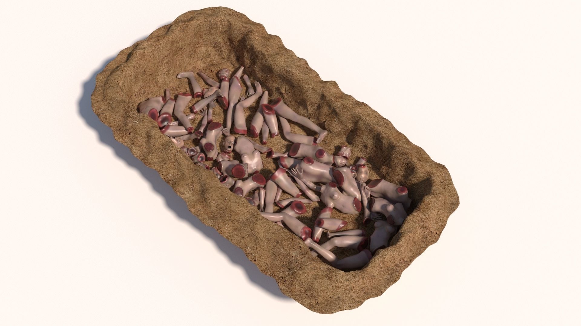 Big Common pit human body parts 3D model | CGTrader