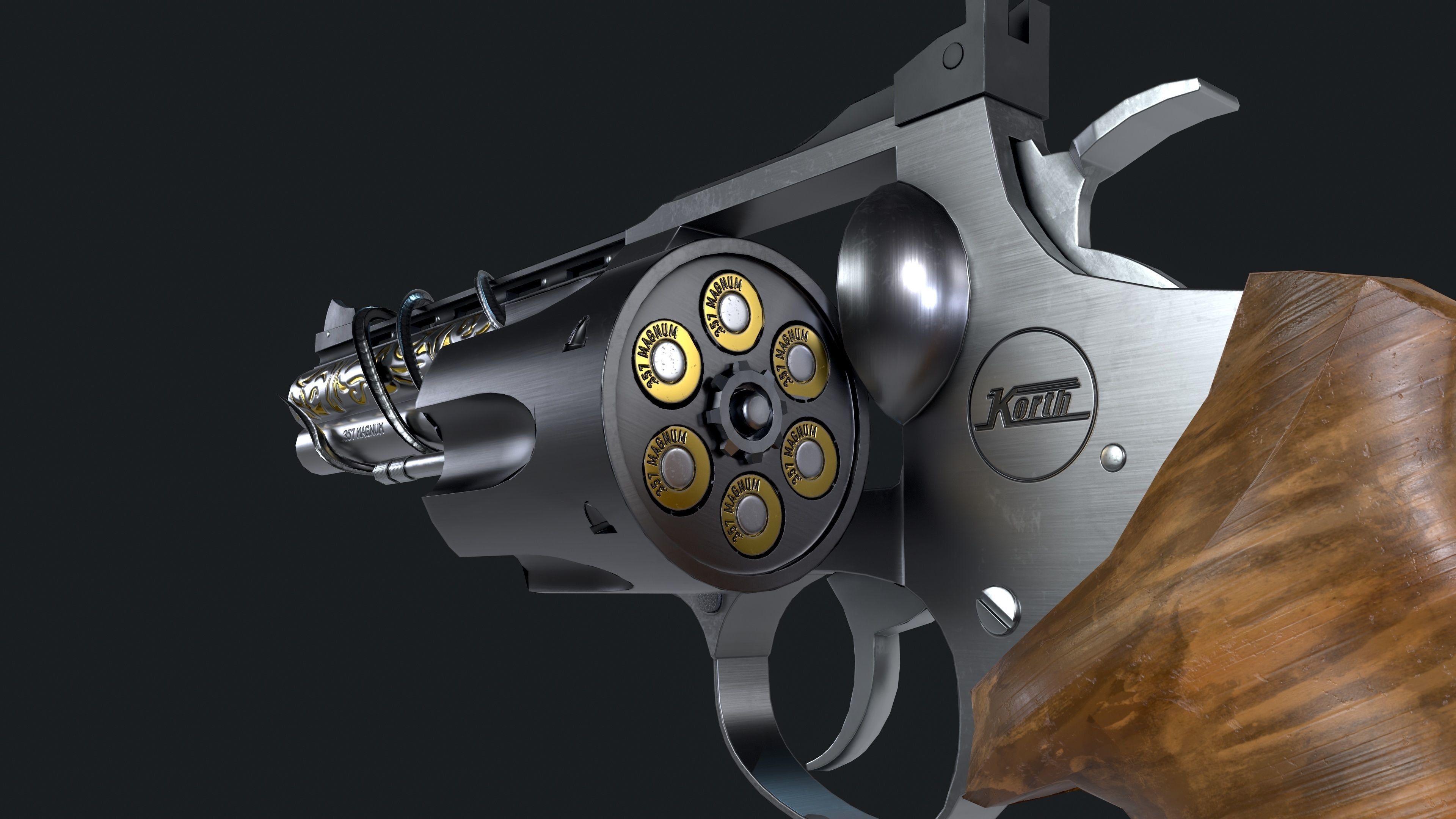 3D model Korth Revolver Assasins Dream VR / AR / low-poly | CGTrader