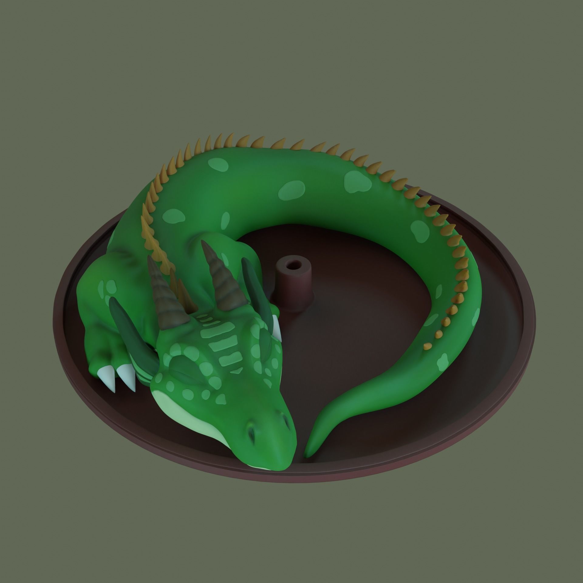 Incense holder Lindworm Dragon for 3D printing 3D model 3D printable ...