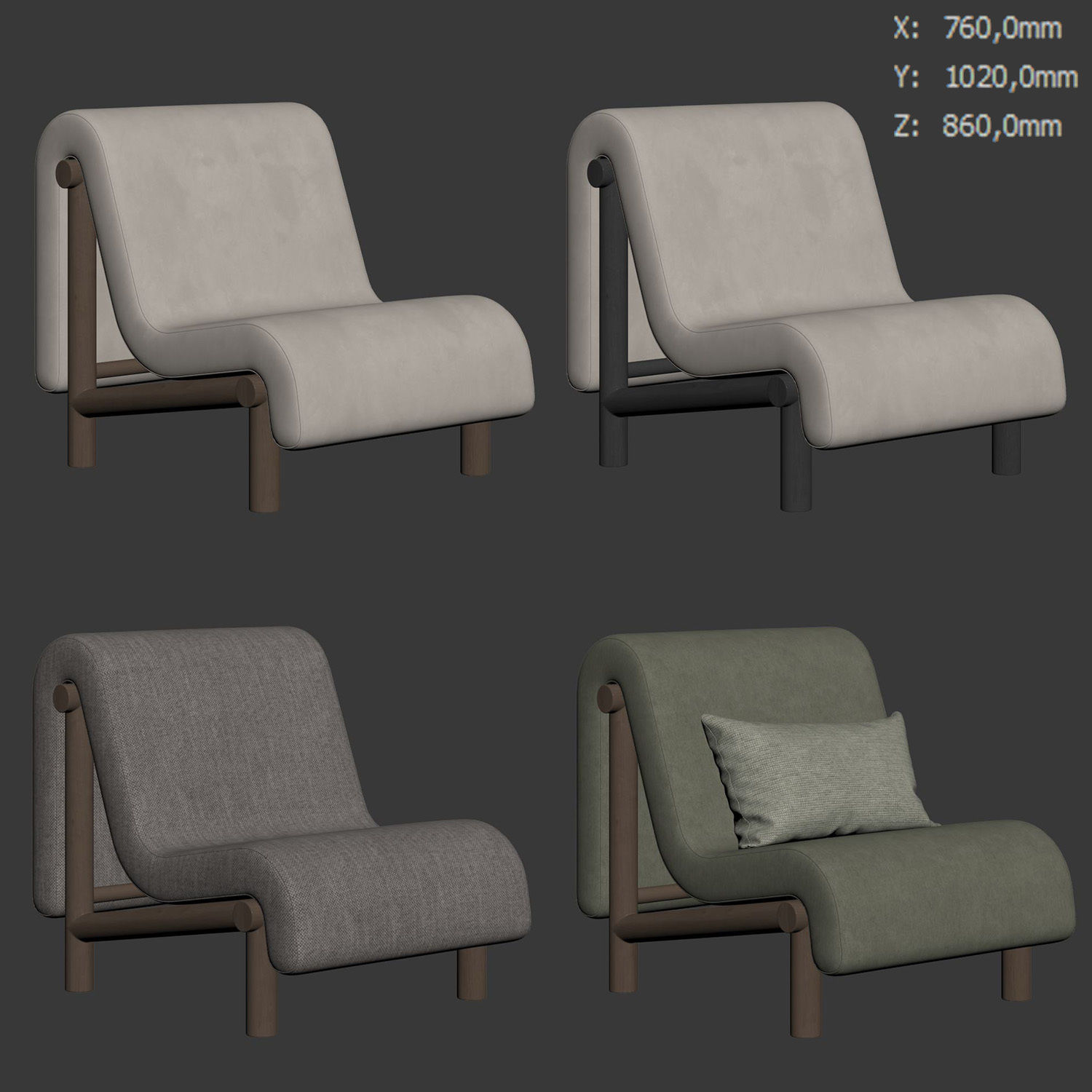 Melt Lounge Chair by Bower Studios 3D model | CGTrader