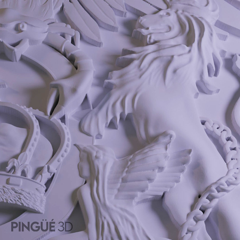 QUEEN LOGO KEYCHAIN AND BASRELIEF CREST - 3D AND CNC HEIGHTMAP 3D model ...