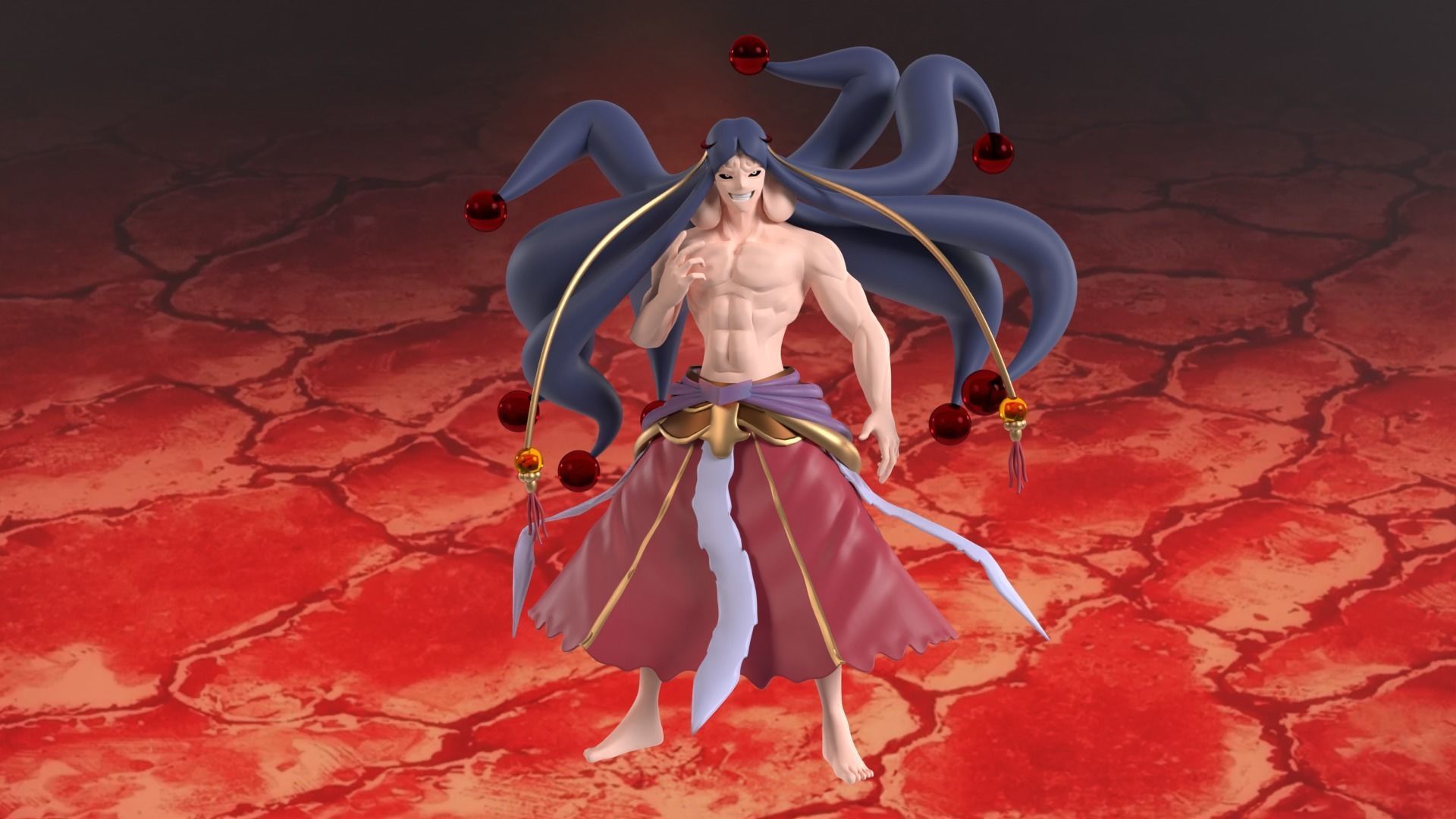 Zerofuku - Record of Ragnarok 3D model rigged | CGTrader