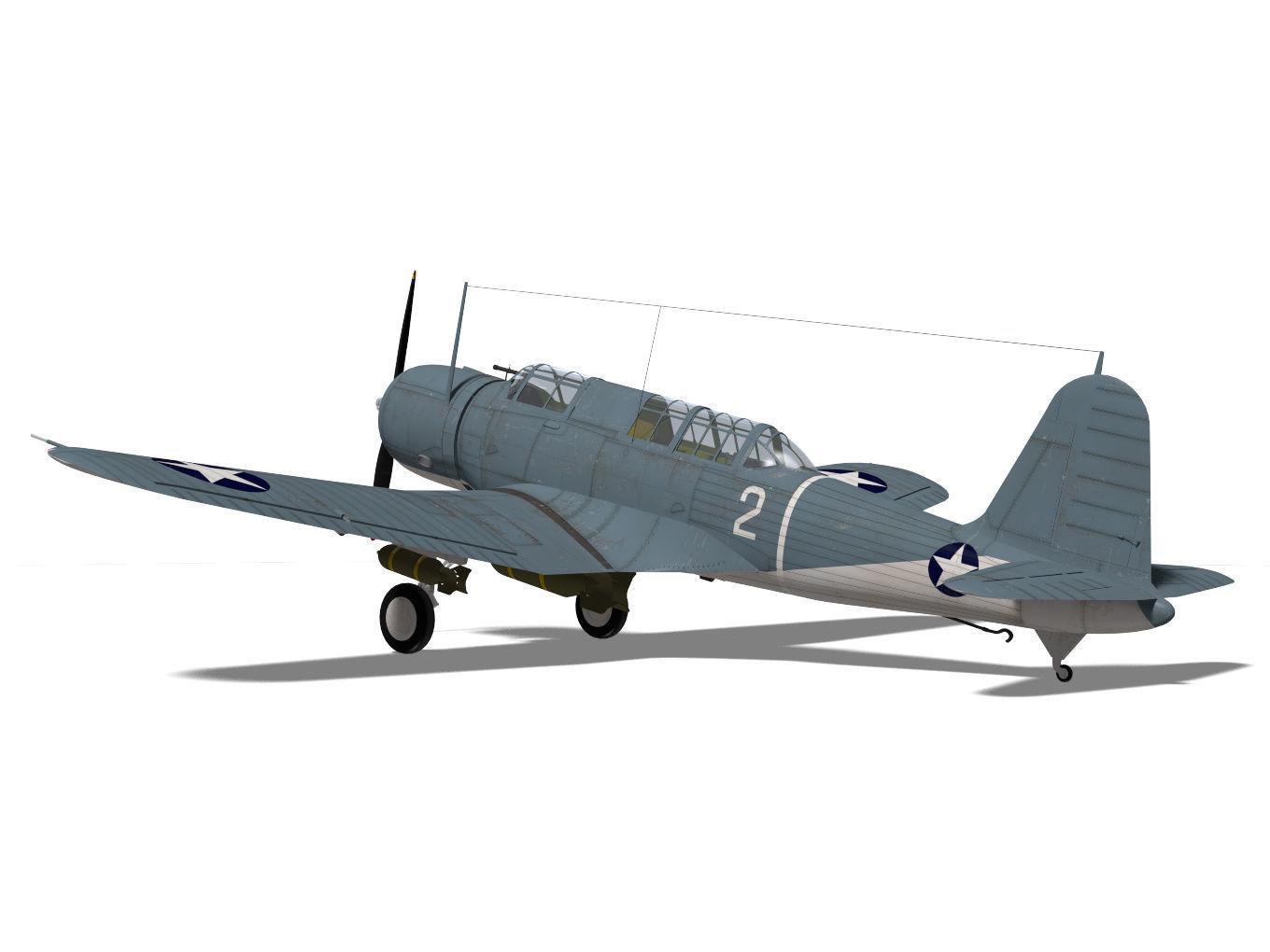 Chance Vought SB2U-3 Vindicator 3D model | CGTrader