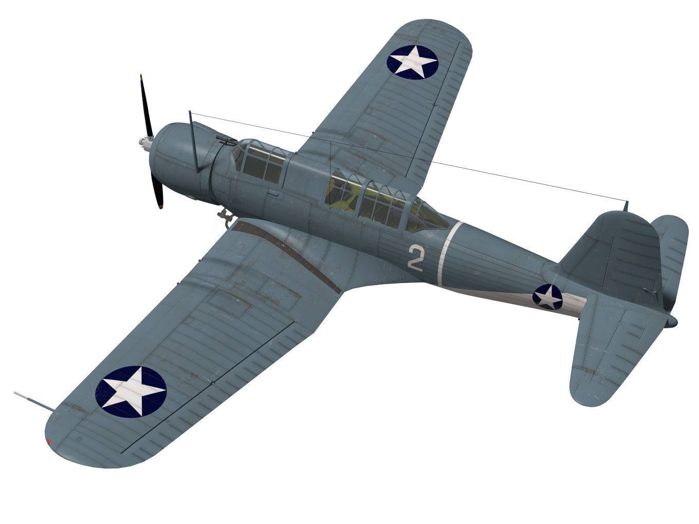 Chance Vought SB2U-3 Vindicator 3D model | CGTrader