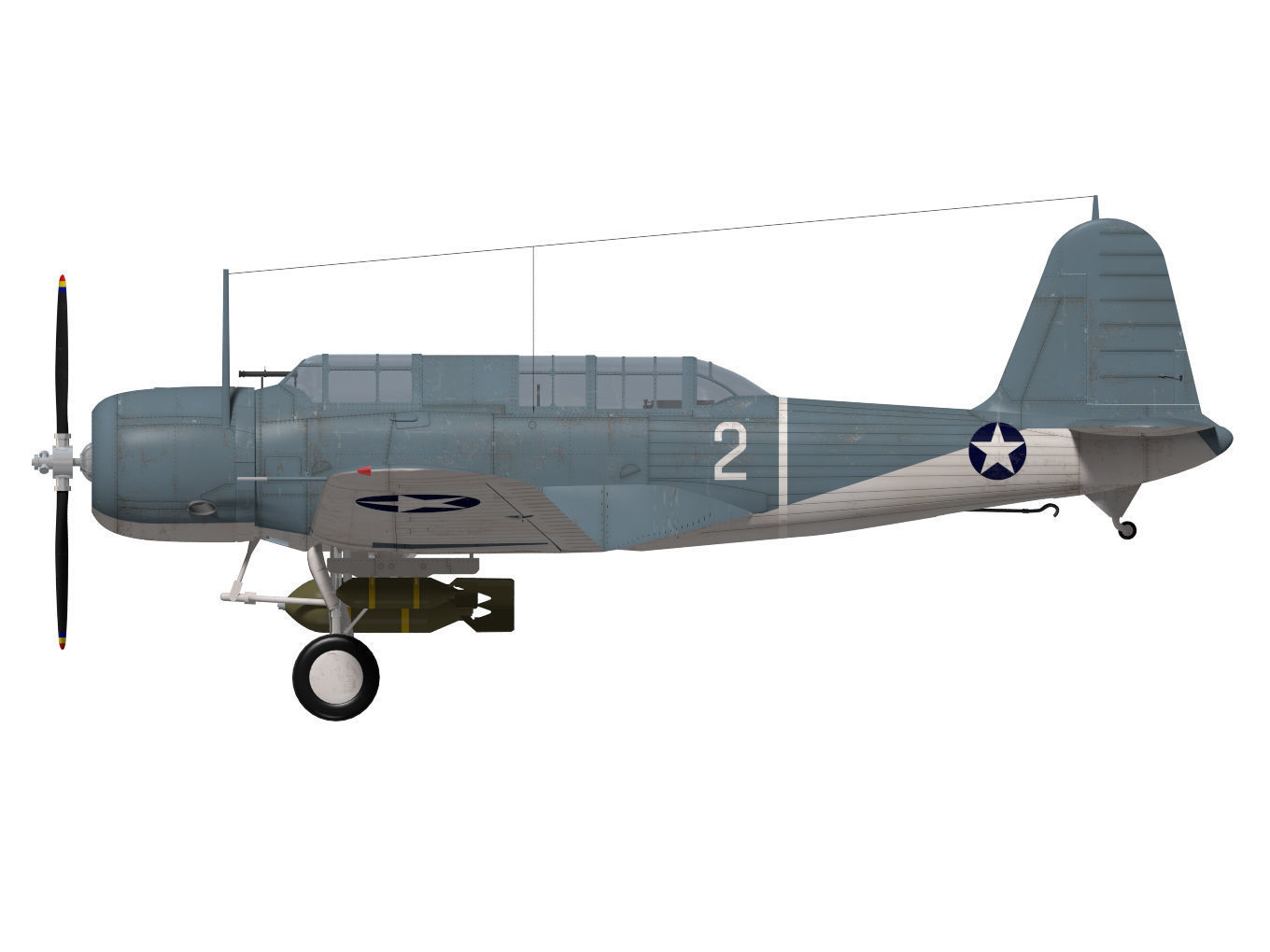 Chance Vought SB2U-3 Vindicator 3D model | CGTrader