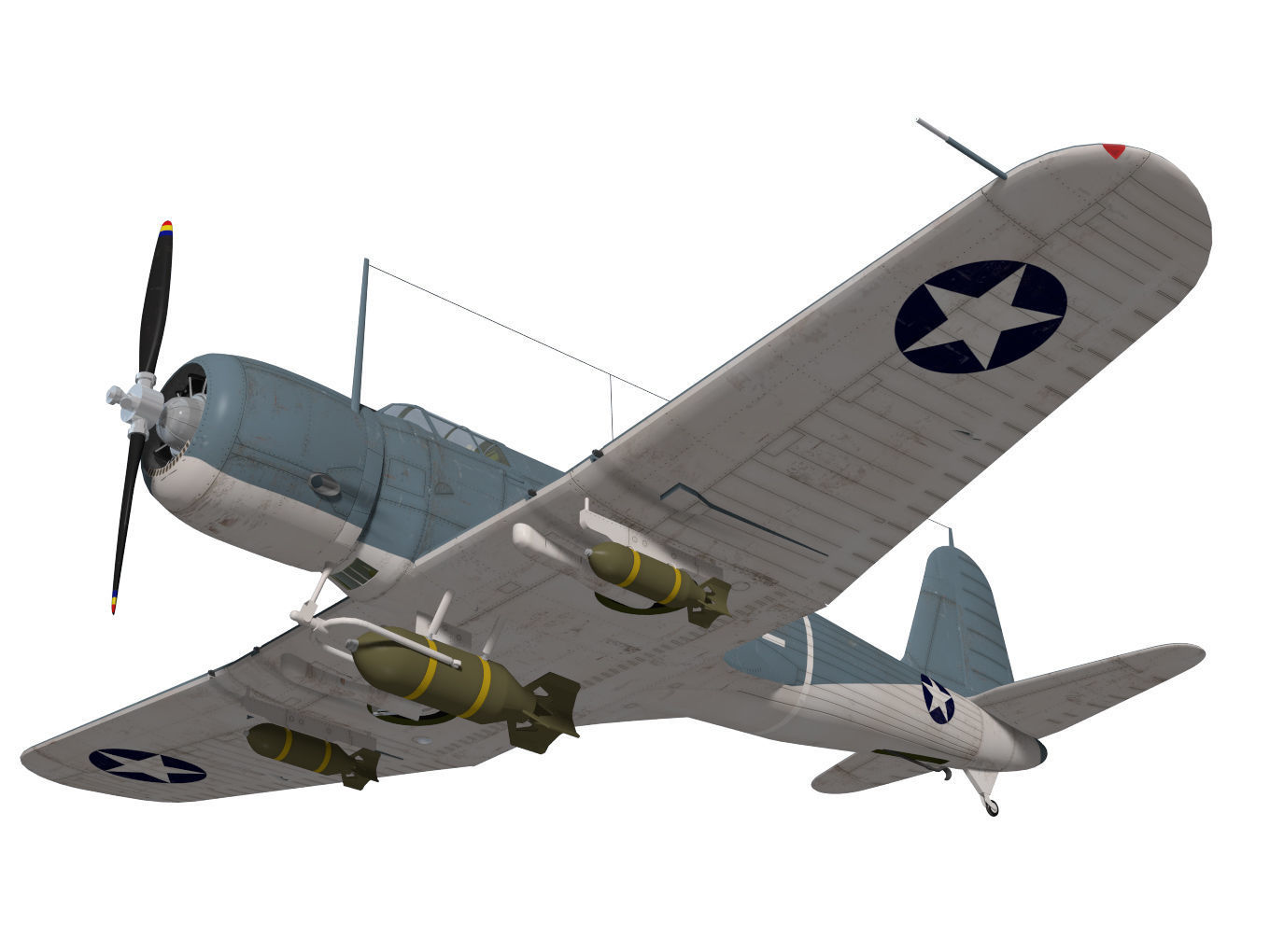 Chance Vought SB2U-3 Vindicator 3D model | CGTrader