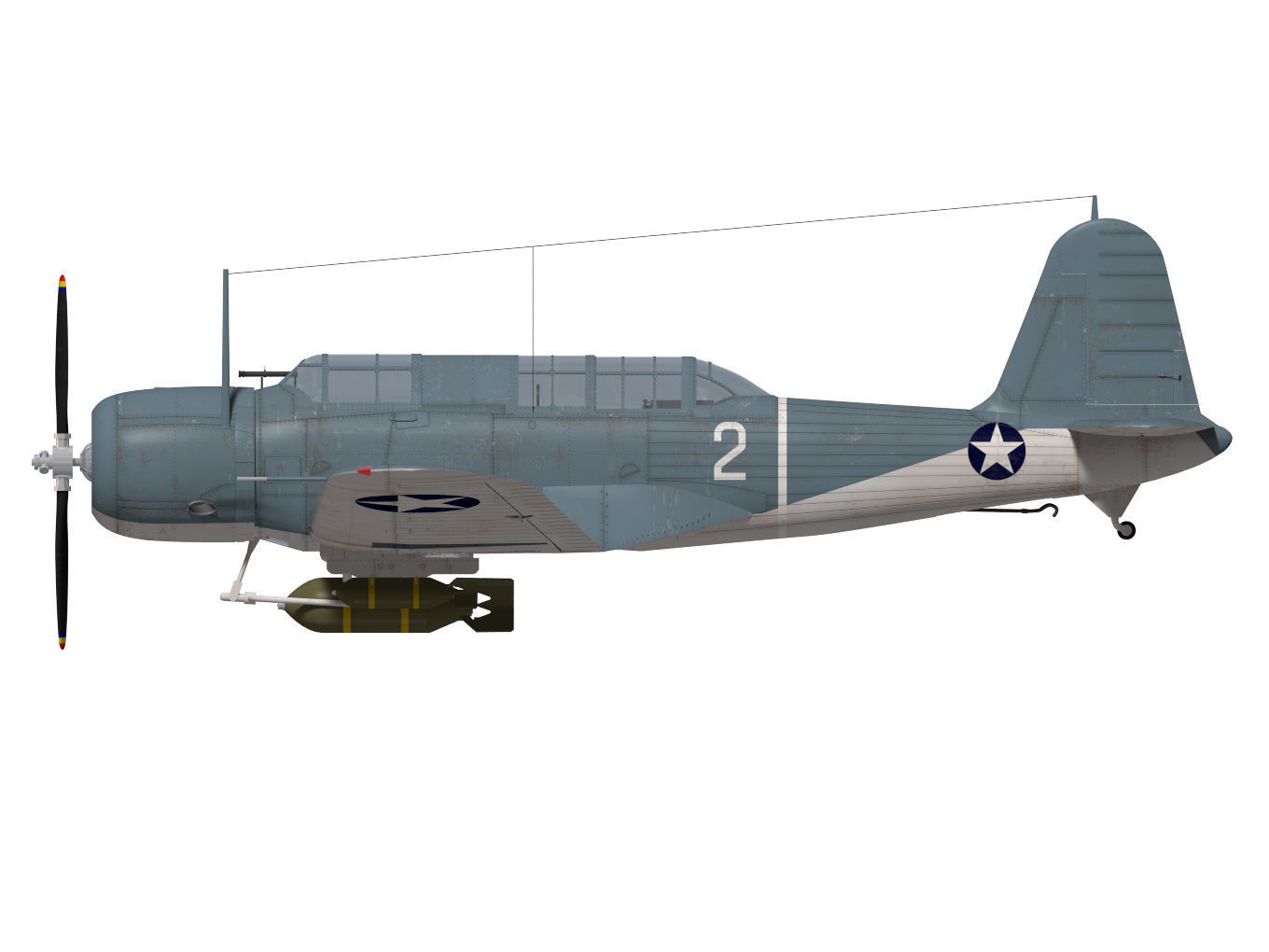 Chance Vought SB2U-3 Vindicator 3D model | CGTrader