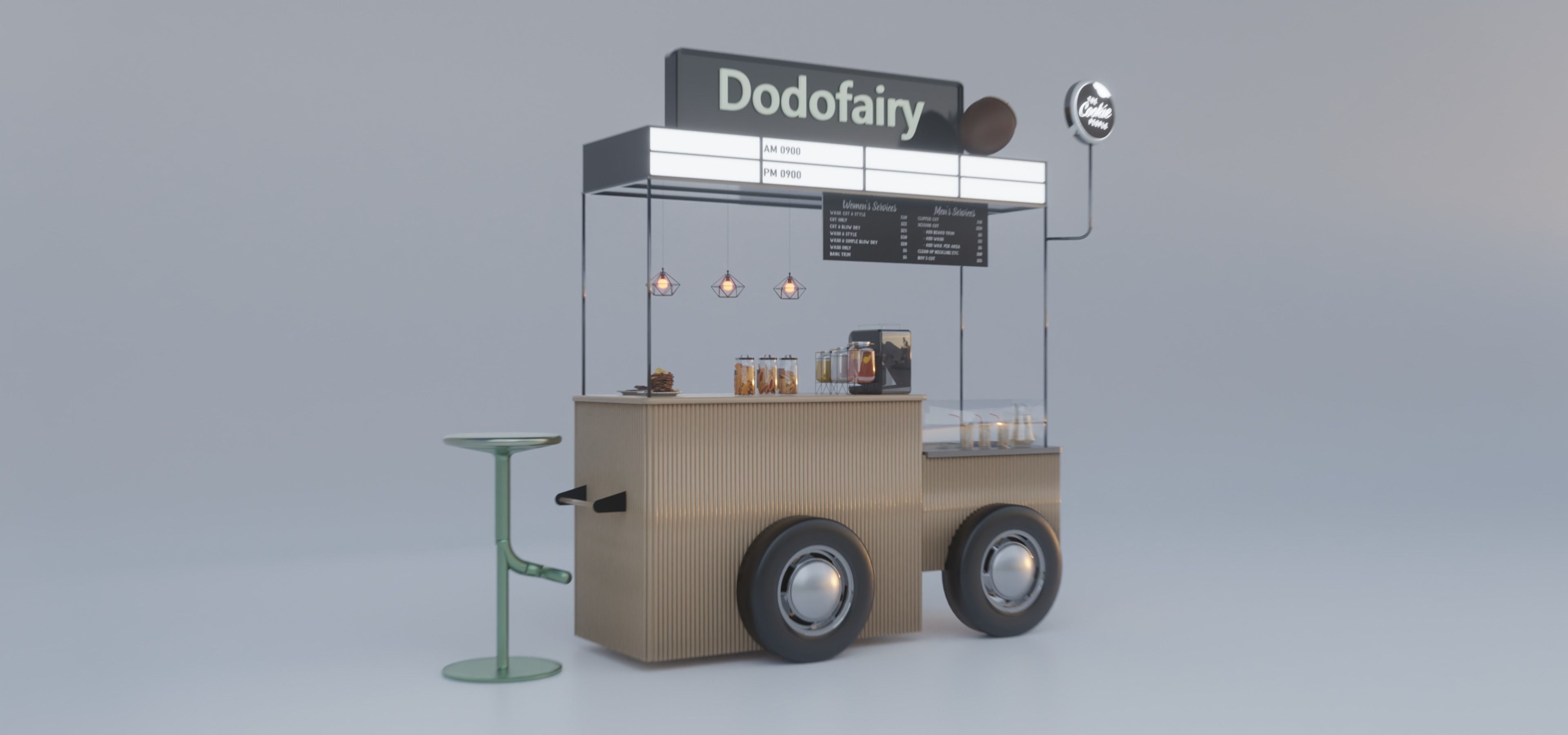 Pastry cart 3D model | CGTrader