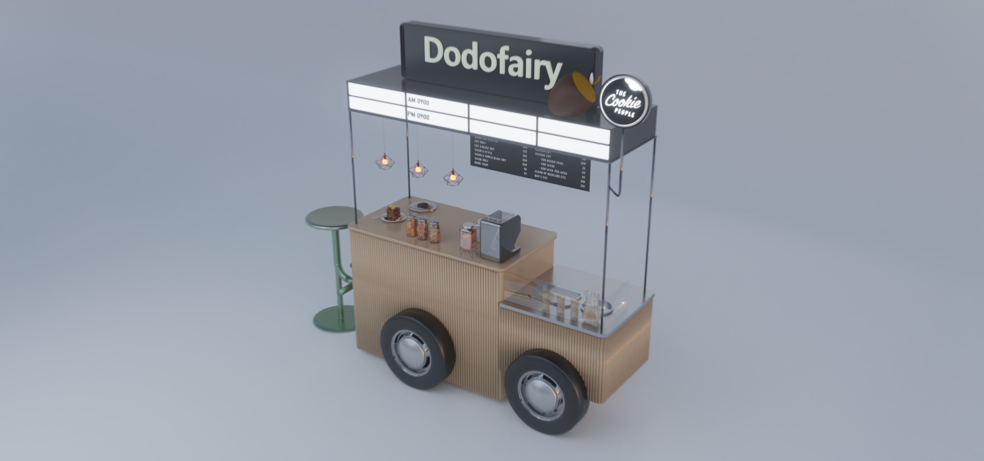Pastry cart 3D model | CGTrader