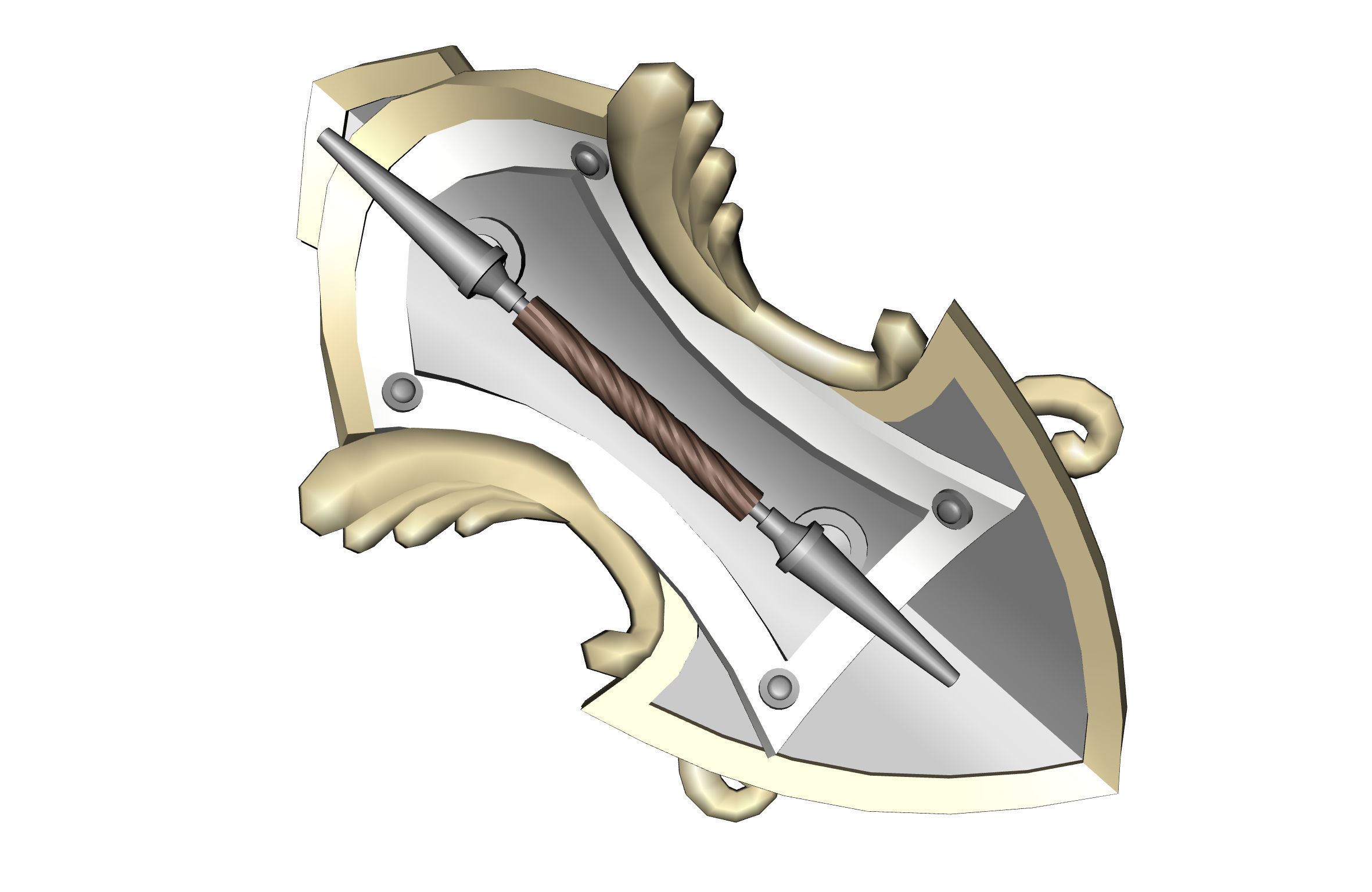 Shield package 3D model | CGTrader