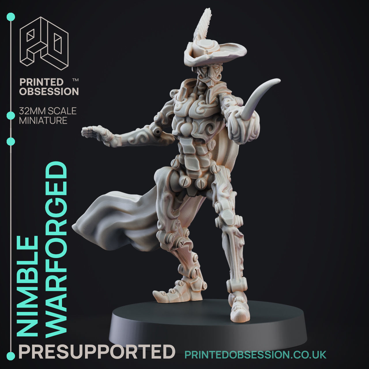 Nimble Warforged - 3D Printable TTRPG - PRESUPPORTED - 32mm 3D model 3D ...