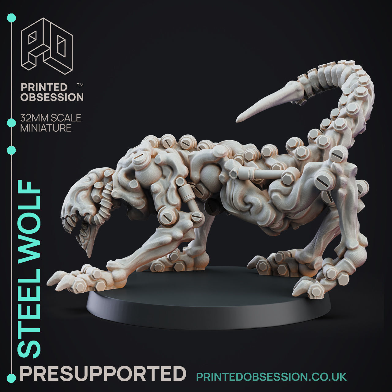 Steel Wolf - 3D Printable TTRPG - PRESUPPORTED - 32mm Scale 3D model 3D ...