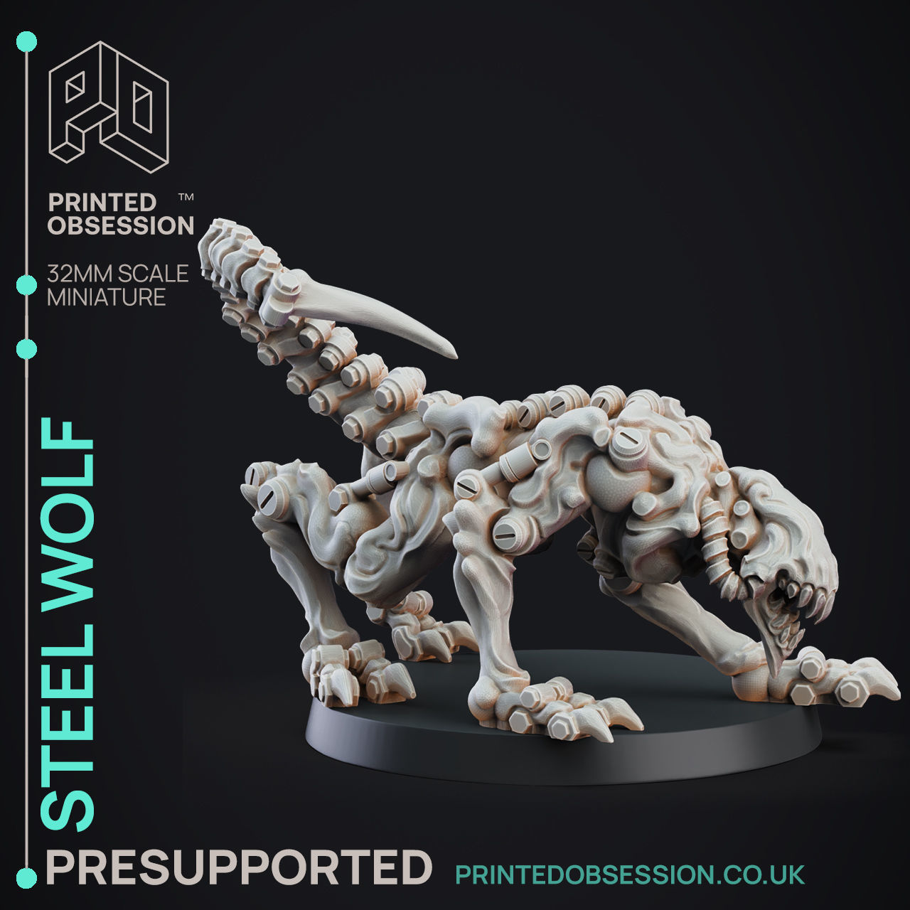 Steel Wolf - 3D Printable TTRPG - PRESUPPORTED - 32mm Scale 3D model 3D ...