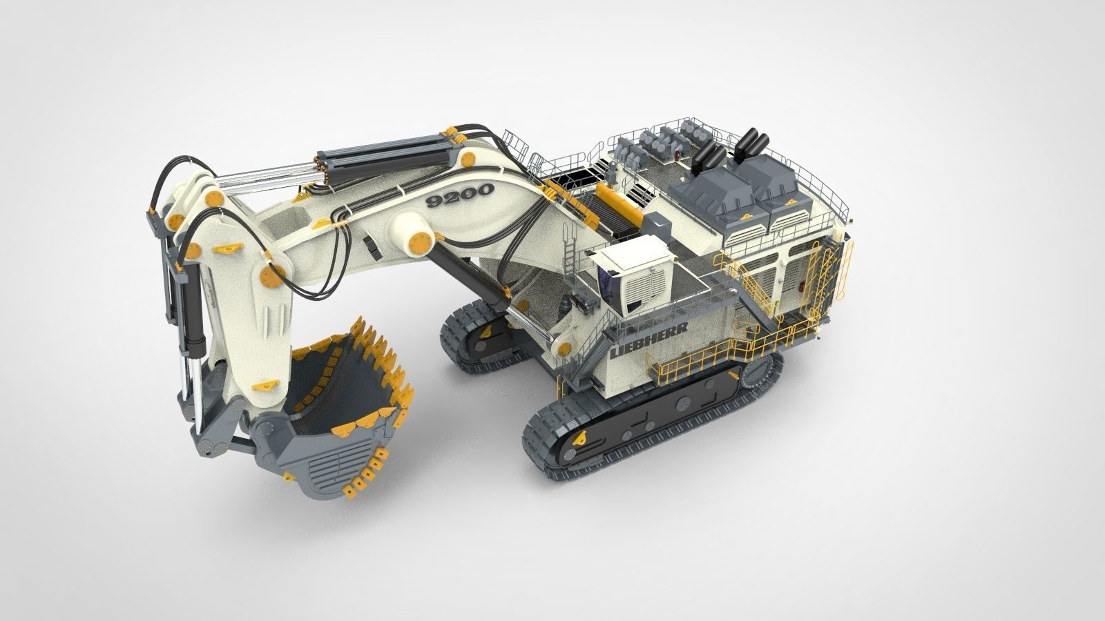 Liebherr R9200 Mining Excavator 3D model | CGTrader