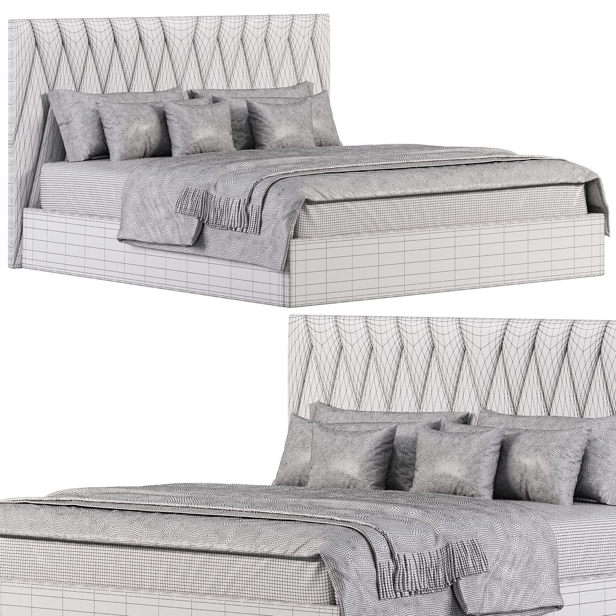 Batha II bed by Evanyrouse 3D model | CGTrader