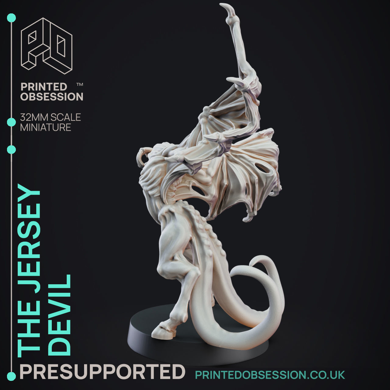 Jersey Devil - 3D Printable TTRPG - PRESUPPORTED - 32mm Scale 3D model ...