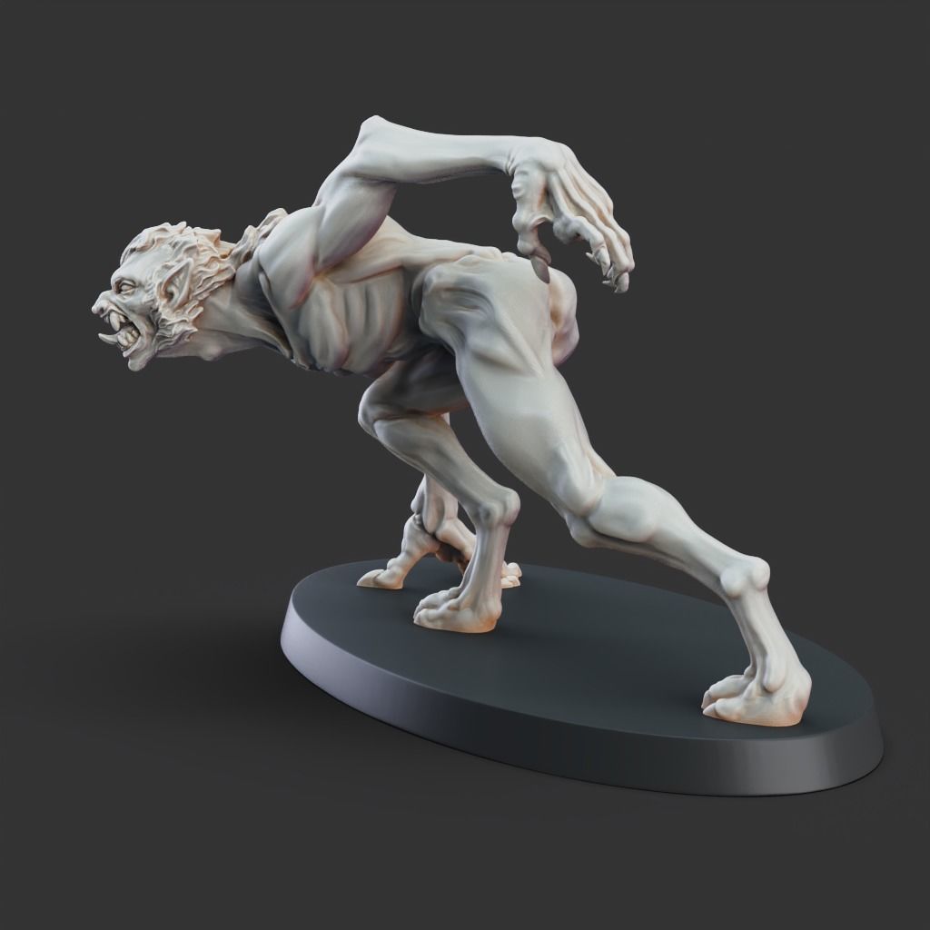 Wolfman - 3D Printable TTRPG - PRESUPPORTED - 32mm Scale 3D model 3D ...