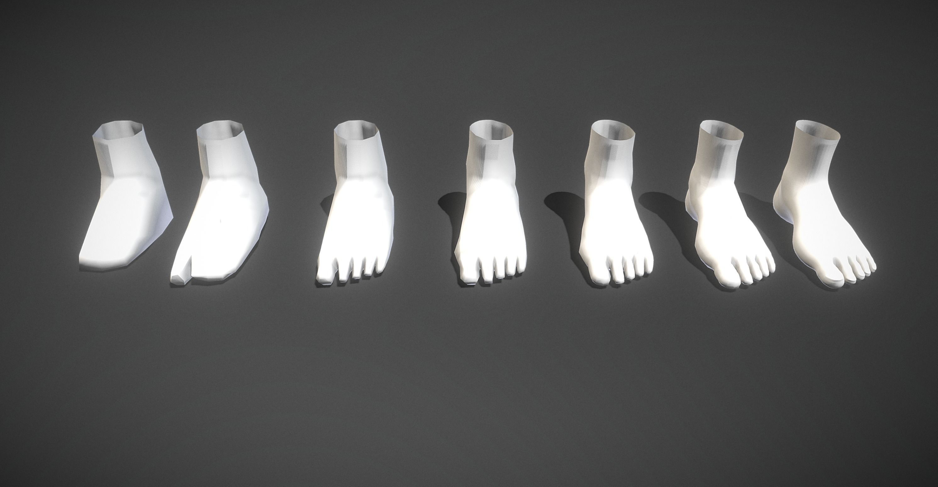3D model Low Poly Foots VR / AR / low-poly | CGTrader