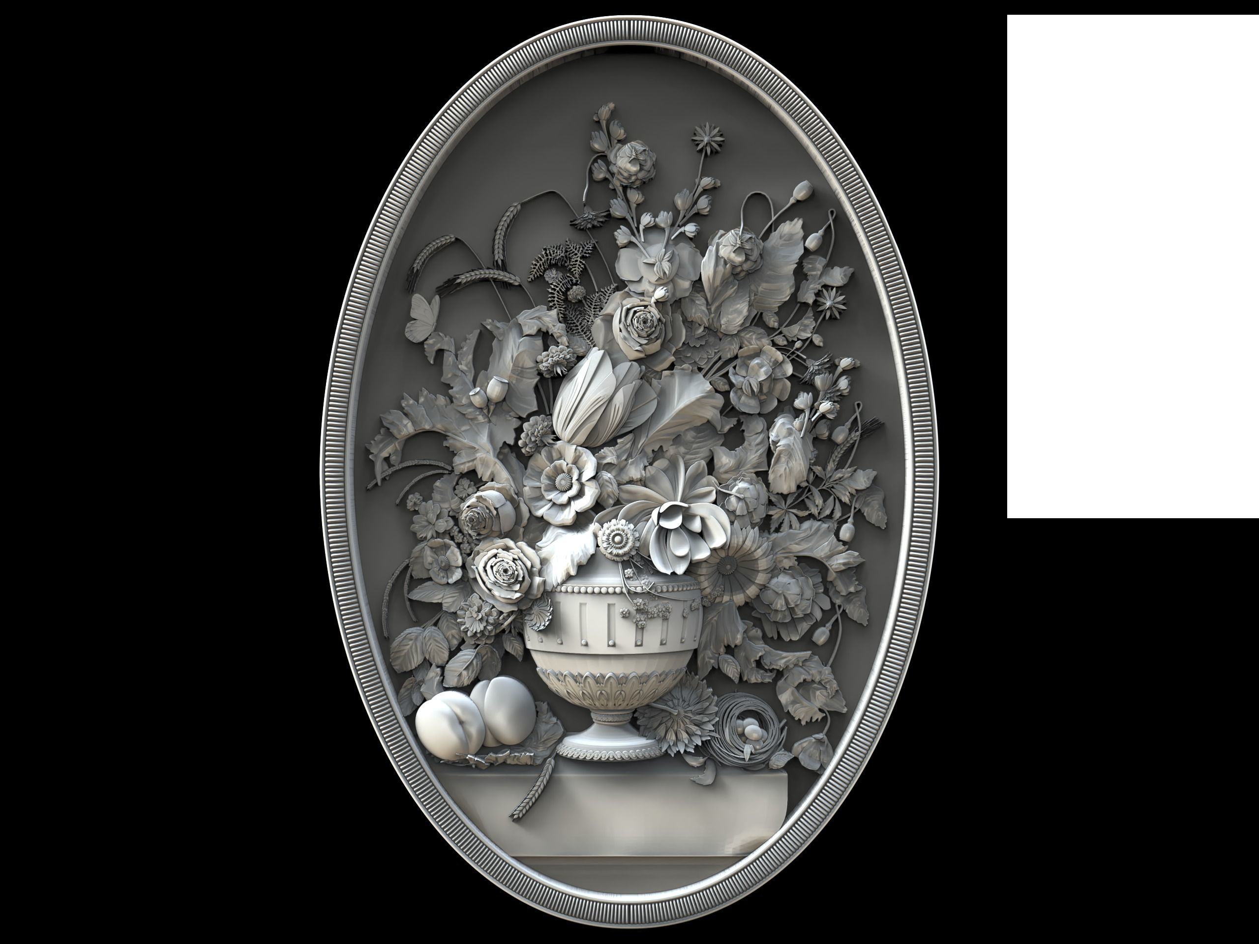 3D Model STL File for CNC Router Laser And 3D Printer Flowers 2 3D ...