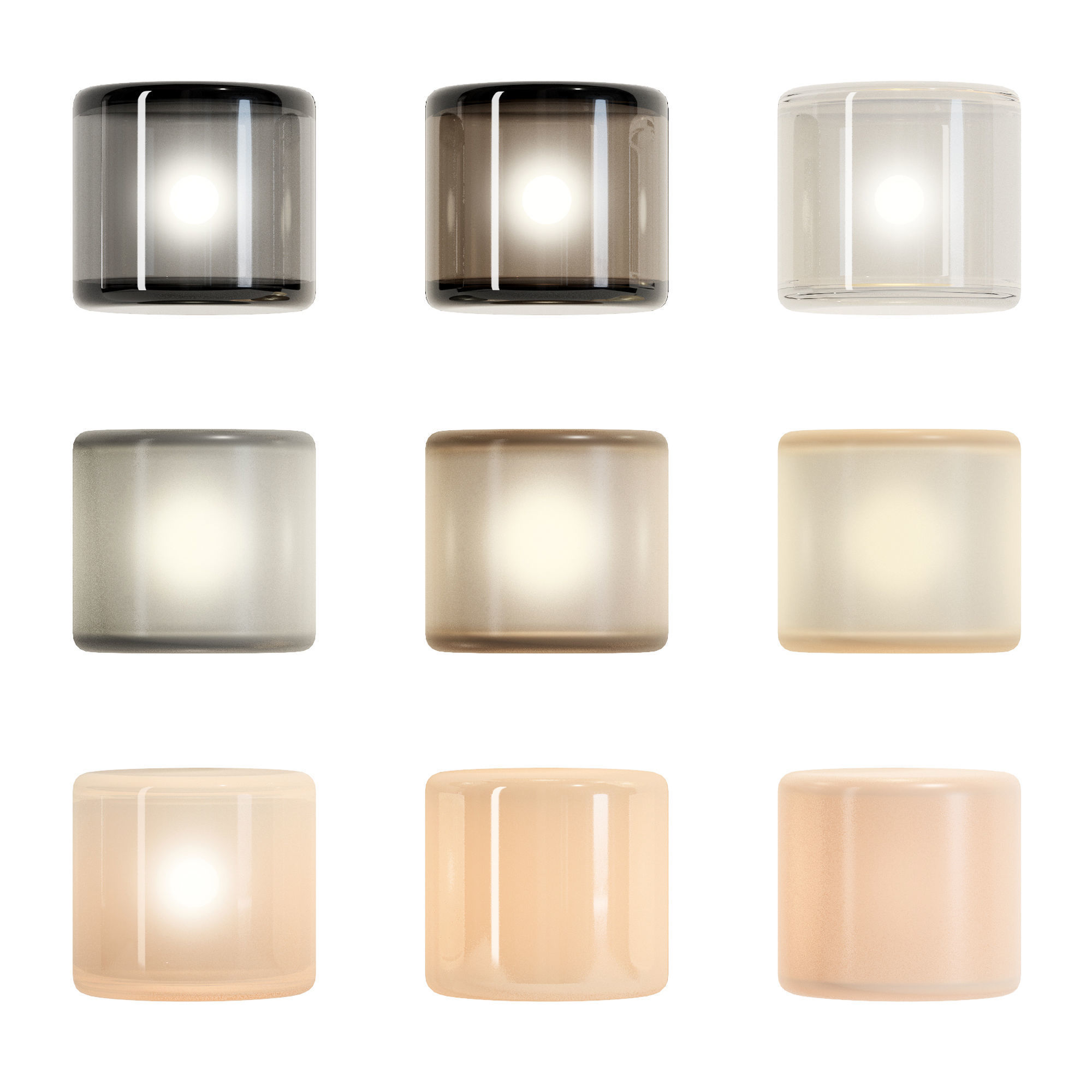 Glass material set 3D model | CGTrader