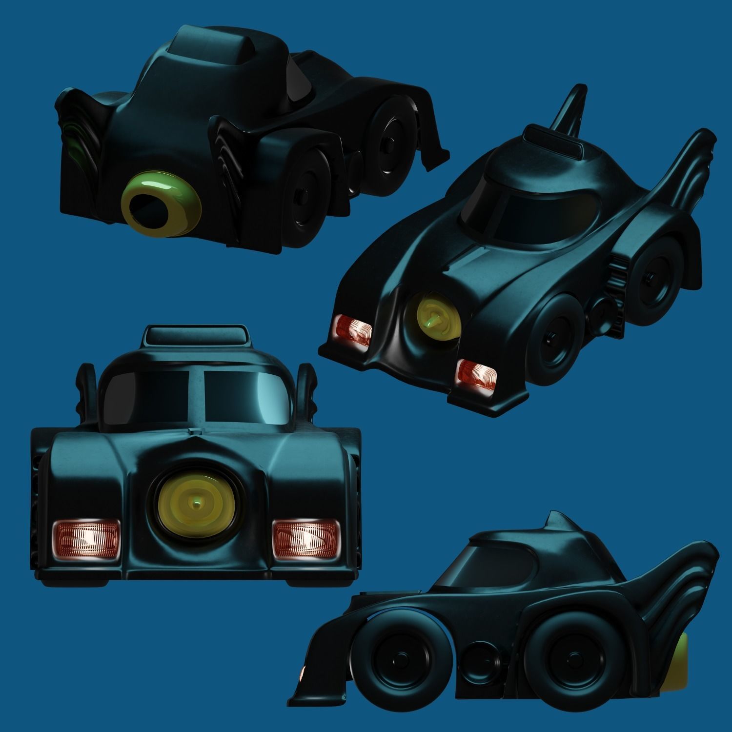 3D model Batmobile - Batman Returns - The Flash - mini 3D model VR / AR ...
