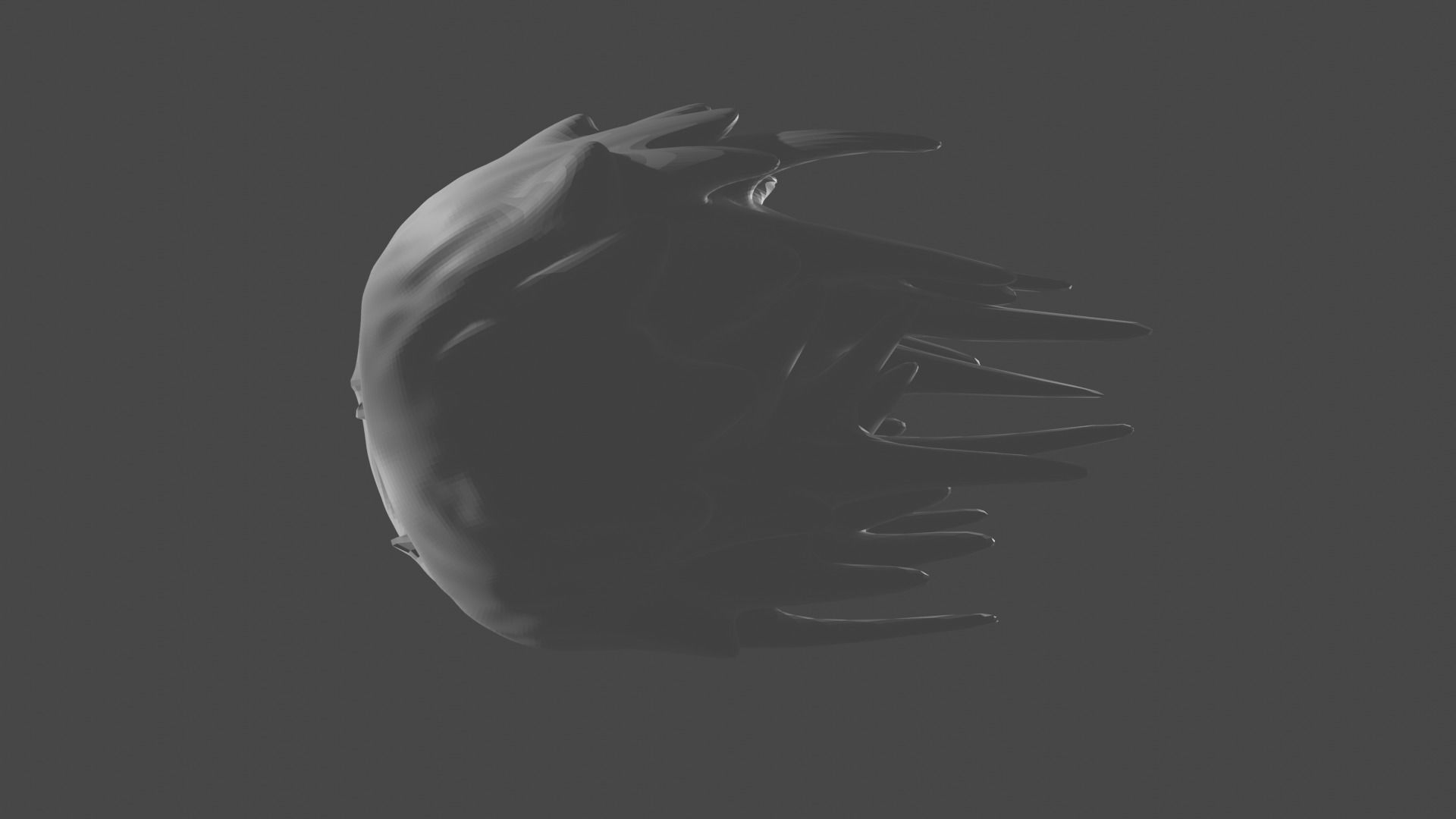 Evil asteroid 3D model 3D printable | CGTrader