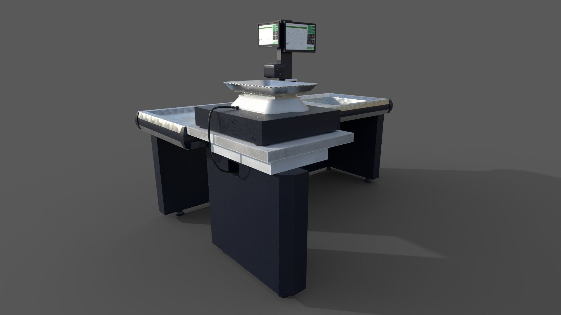 Shopping Cashier Cash Case Setup 3D Model 3D model | CGTrader