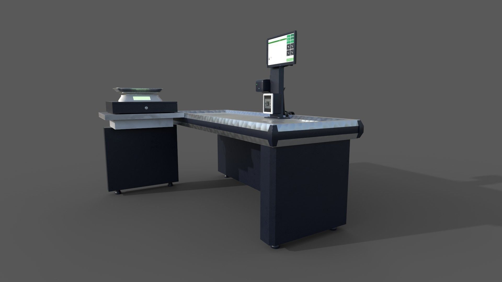 Shopping Cashier Cash Case Setup 3D Model 3D model | CGTrader