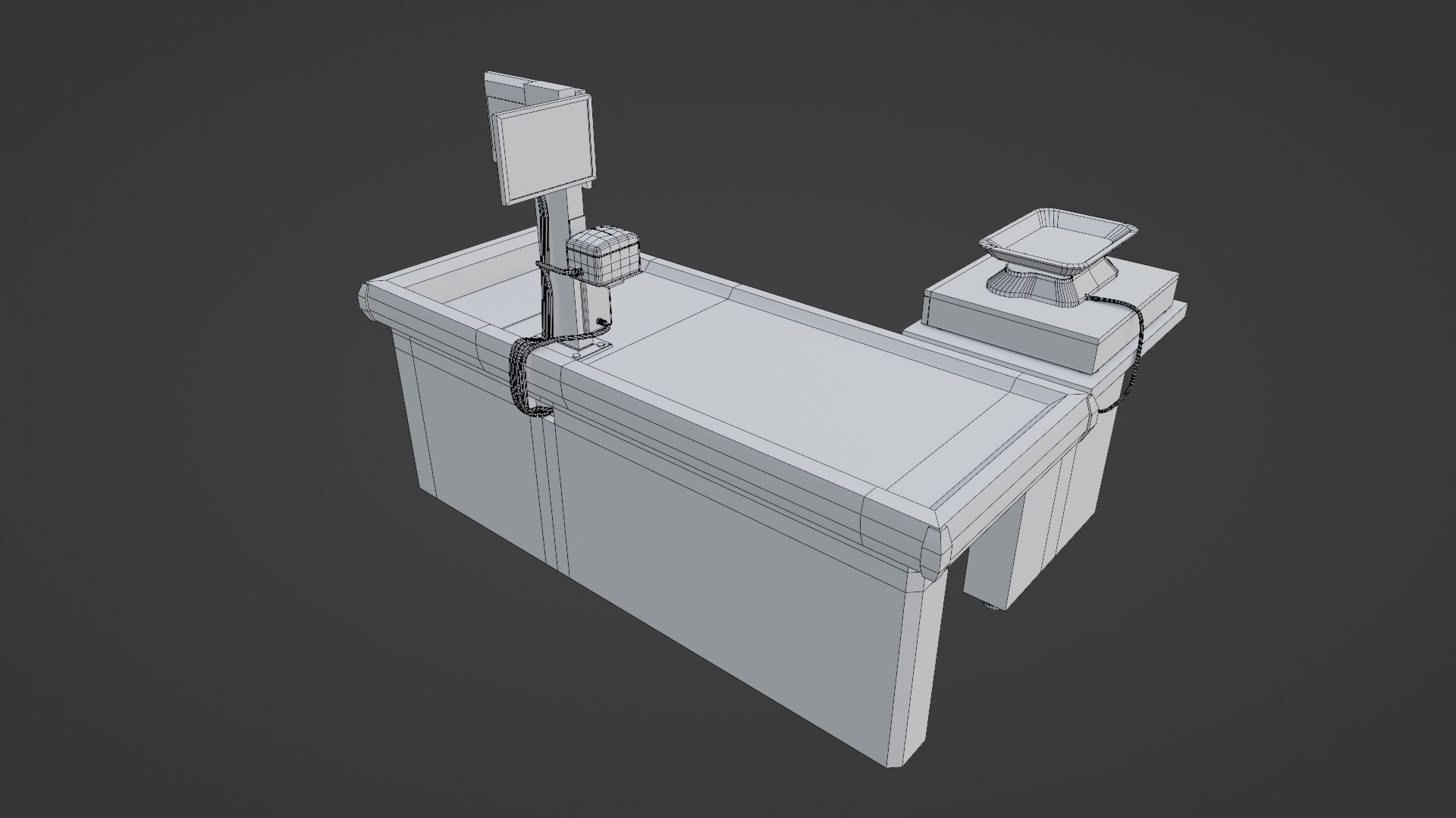 Shopping Cashier Cash Case Setup 3D Model 3D model | CGTrader