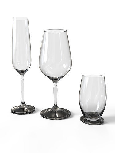 Glassware Set 3D model 3D printable | CGTrader