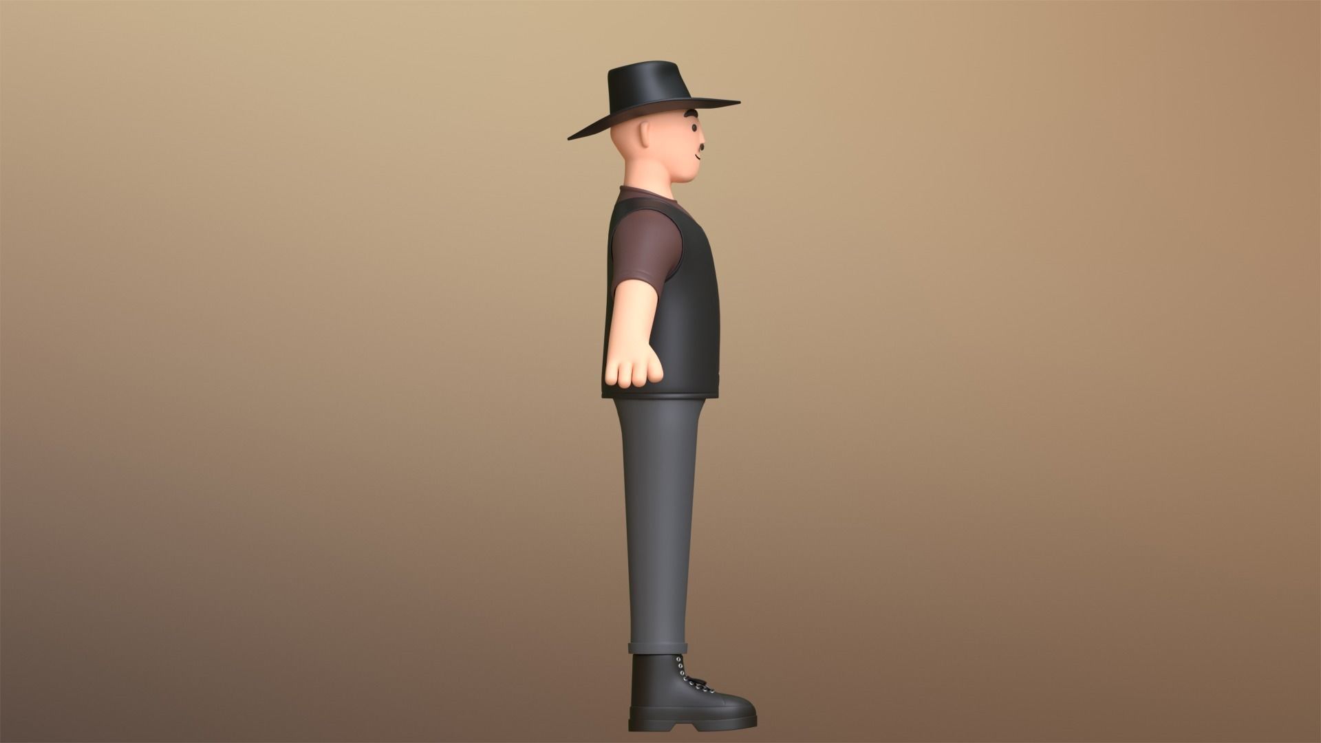Minimal People Man Character 1001 3D model rigged | CGTrader