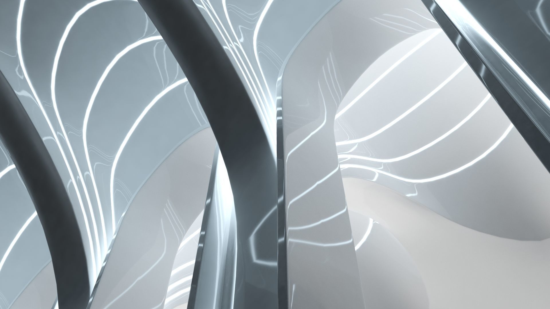 Futuristic Parametric Organic Arched Shade Structure 3D model | CGTrader