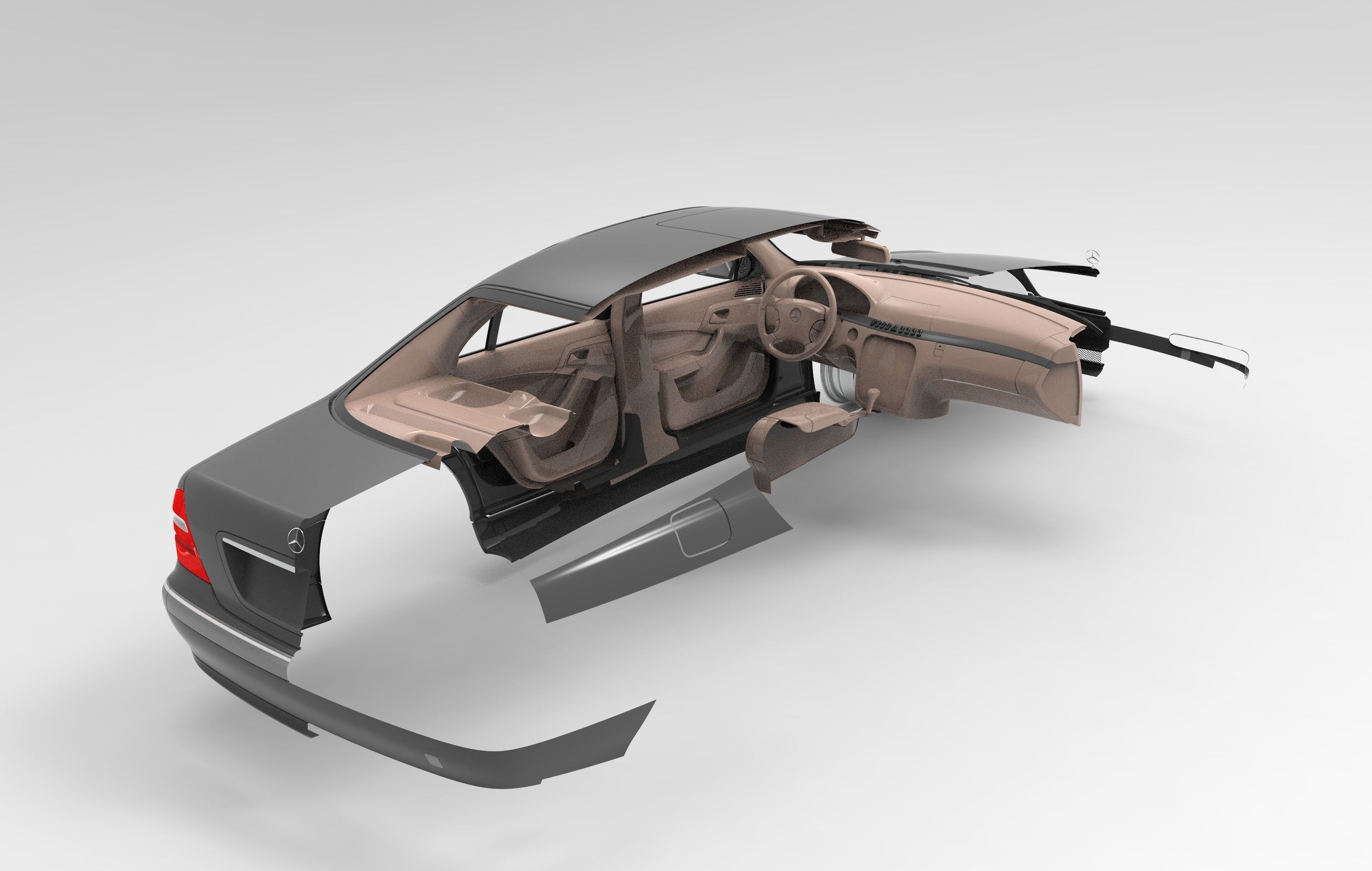Mercedes Benz S Class W220 1999 native files 3D model | CGTrader