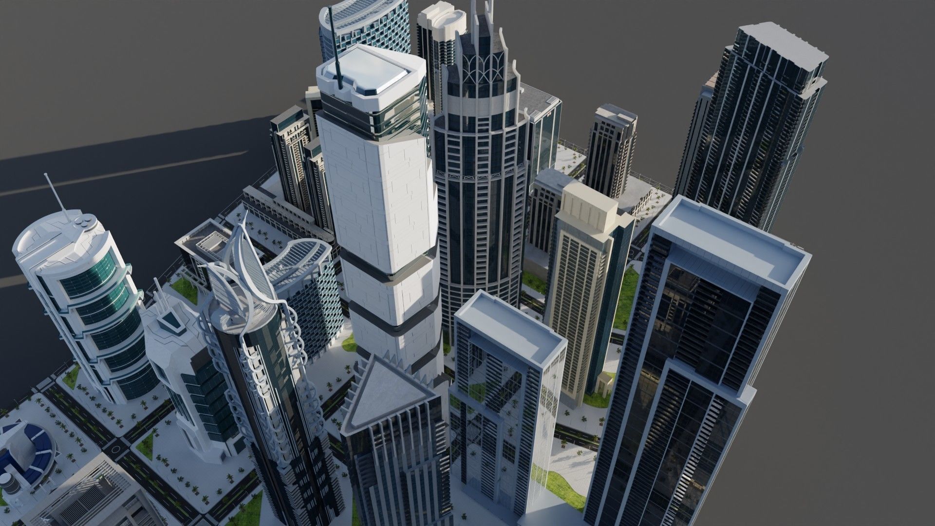Modern City 3D model | CGTrader