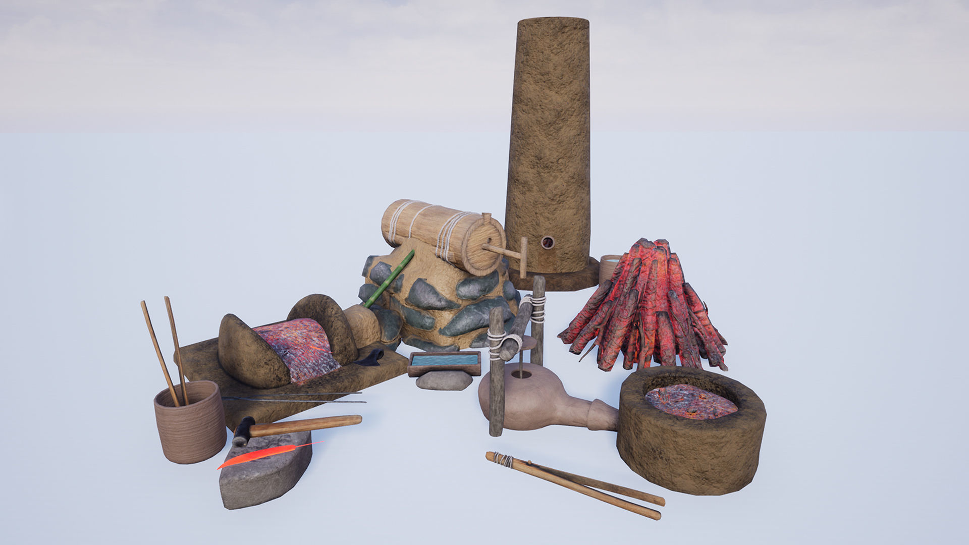 3D model Survival Series - Primitive Forge VR / AR / low-poly | CGTrader