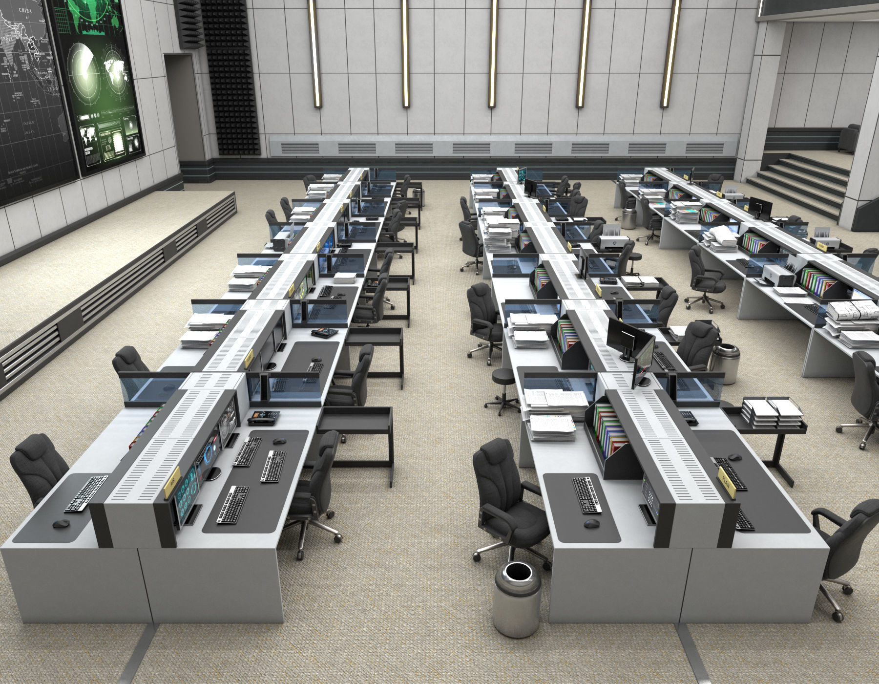 3D model Operations Control Center VR / AR / low-poly | CGTrader