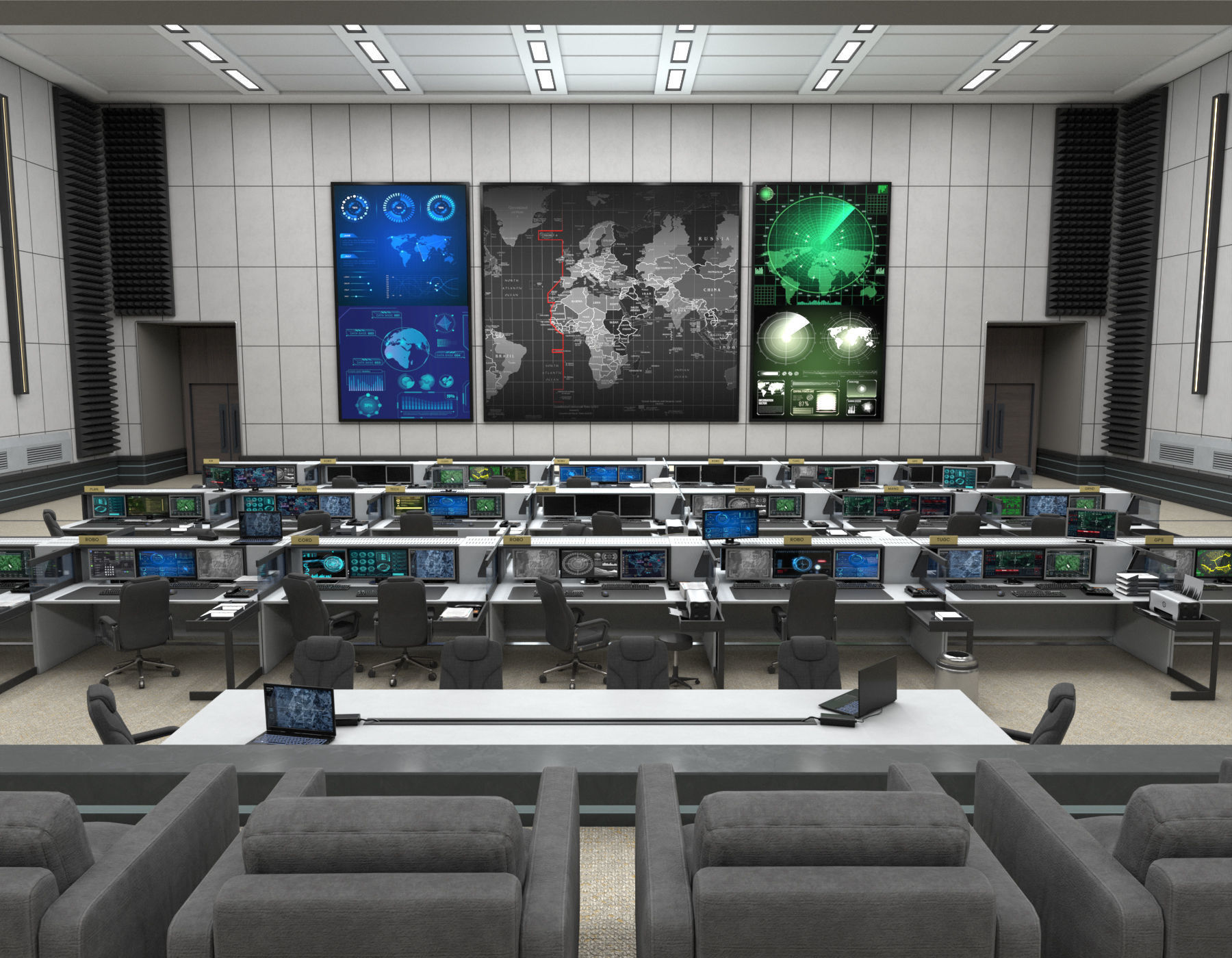 3D model Operations Control Center VR / AR / low-poly | CGTrader