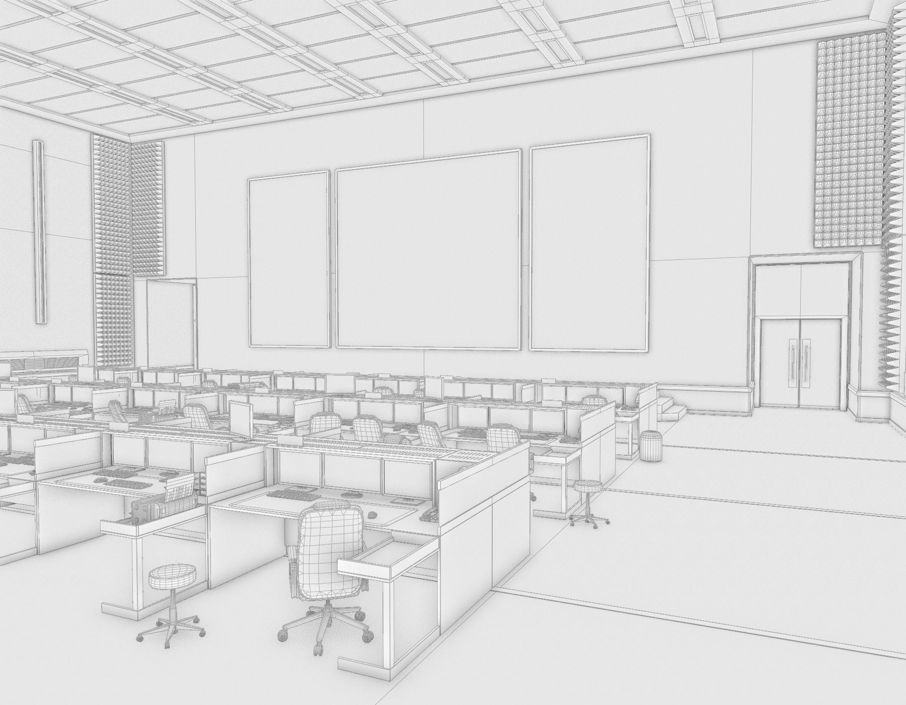 3D model Operations Control Center VR / AR / low-poly | CGTrader