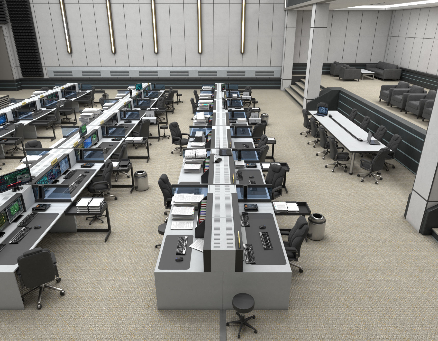 3D model Operations Control Center VR / AR / low-poly | CGTrader