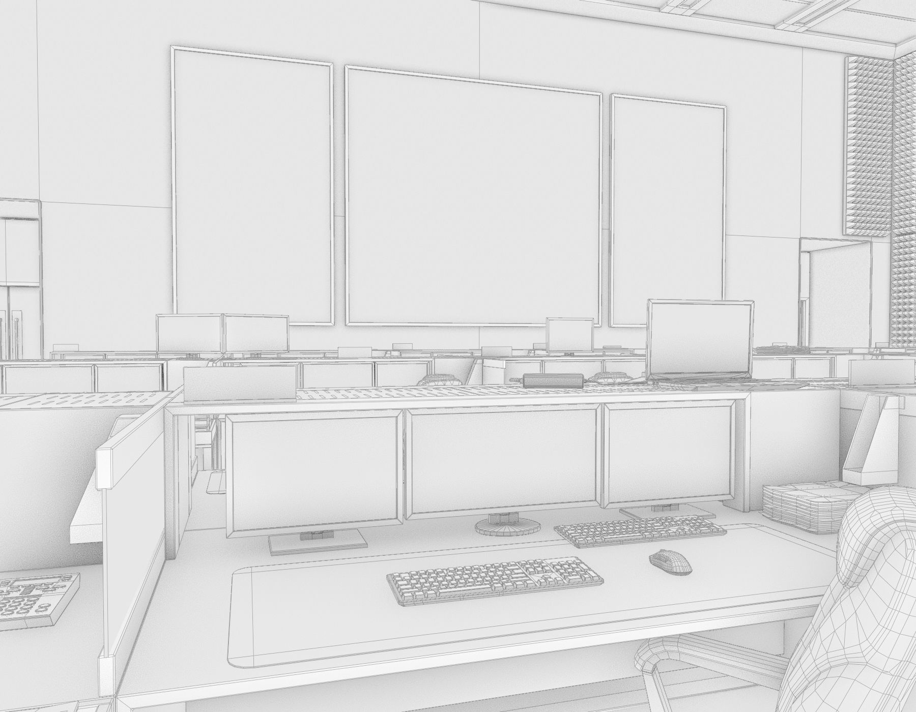 3D model Operations Control Center VR / AR / low-poly | CGTrader