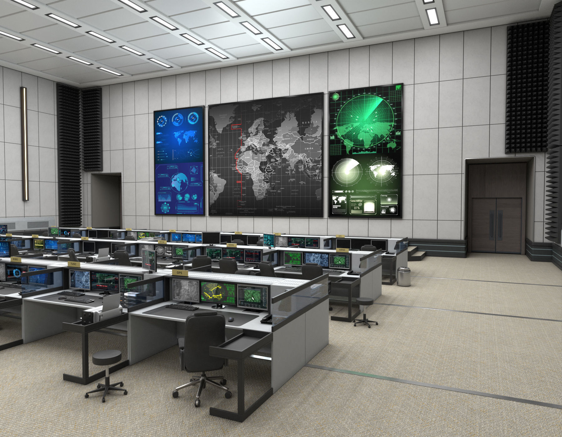 3D model Operations Control Center VR / AR / low-poly | CGTrader