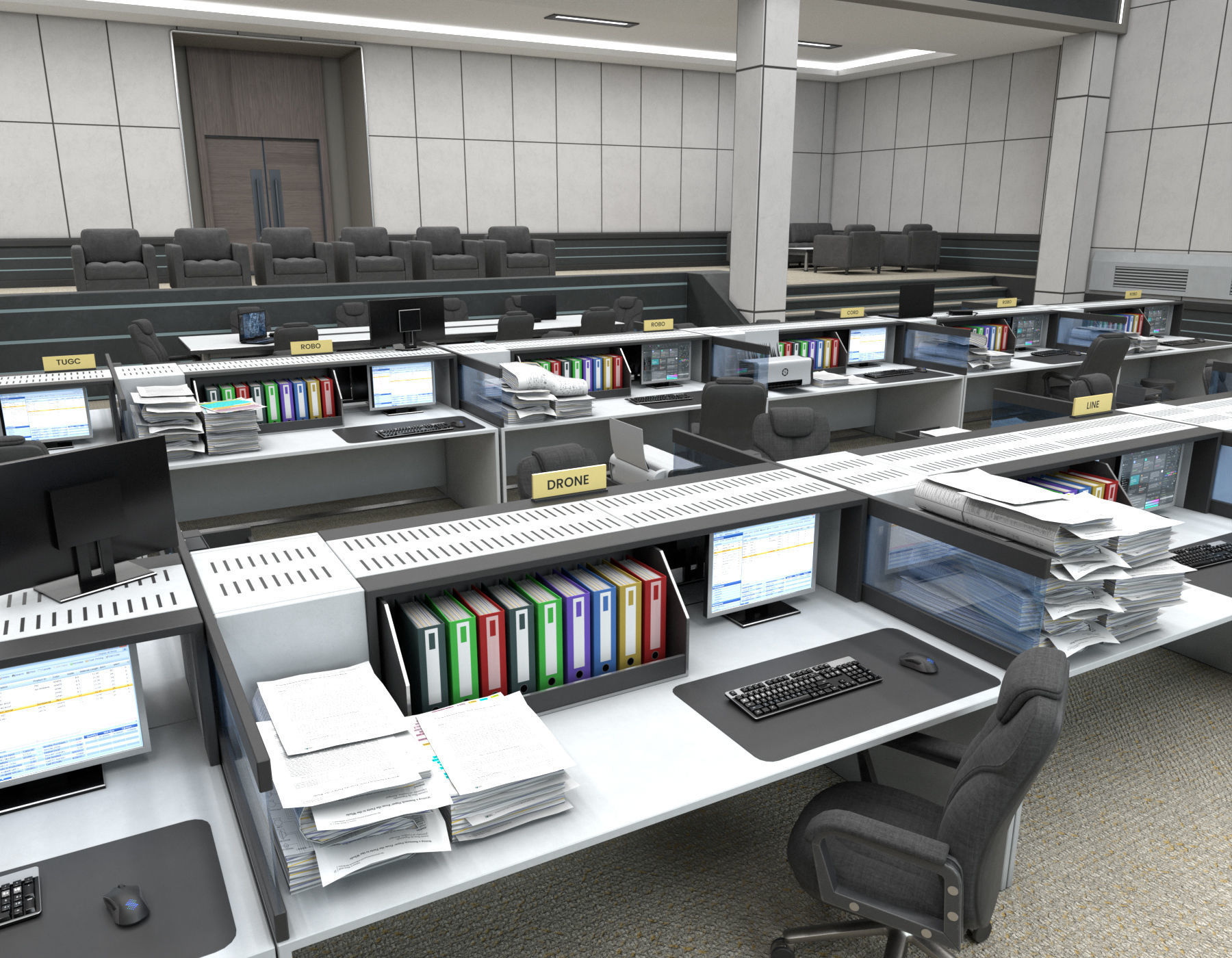 3D model Operations Control Center VR / AR / low-poly | CGTrader